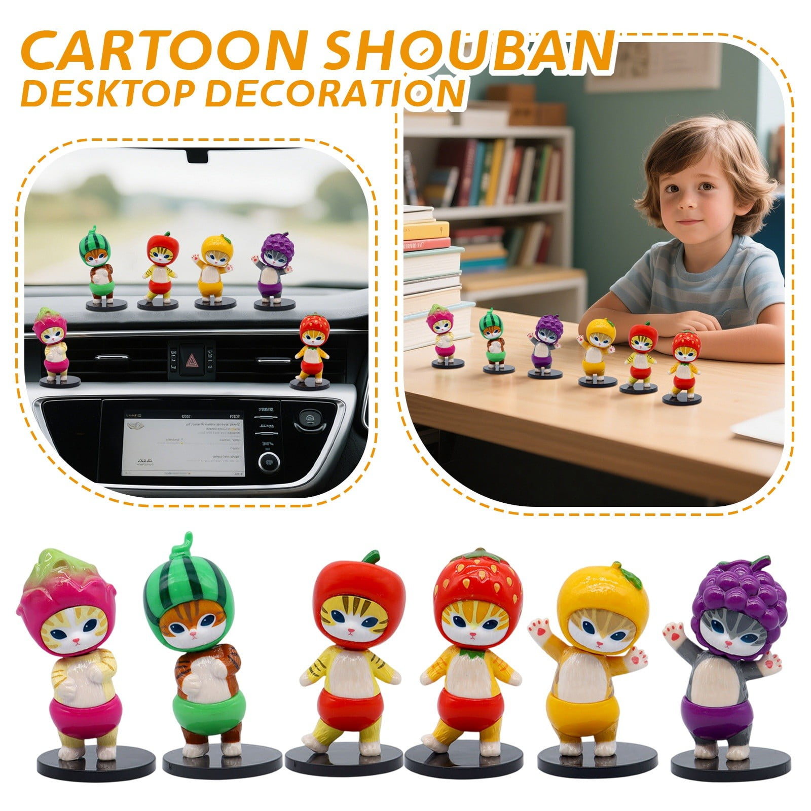 Kdfny 6Pcs Mofusand Figures 3.5" 2025 Ornaments Decorative Model ...