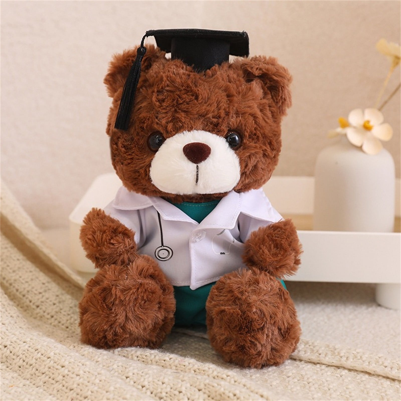 Kdfny Bear Plush Toys for Class of 2025 Graduation – Brown, 9" Soft ...