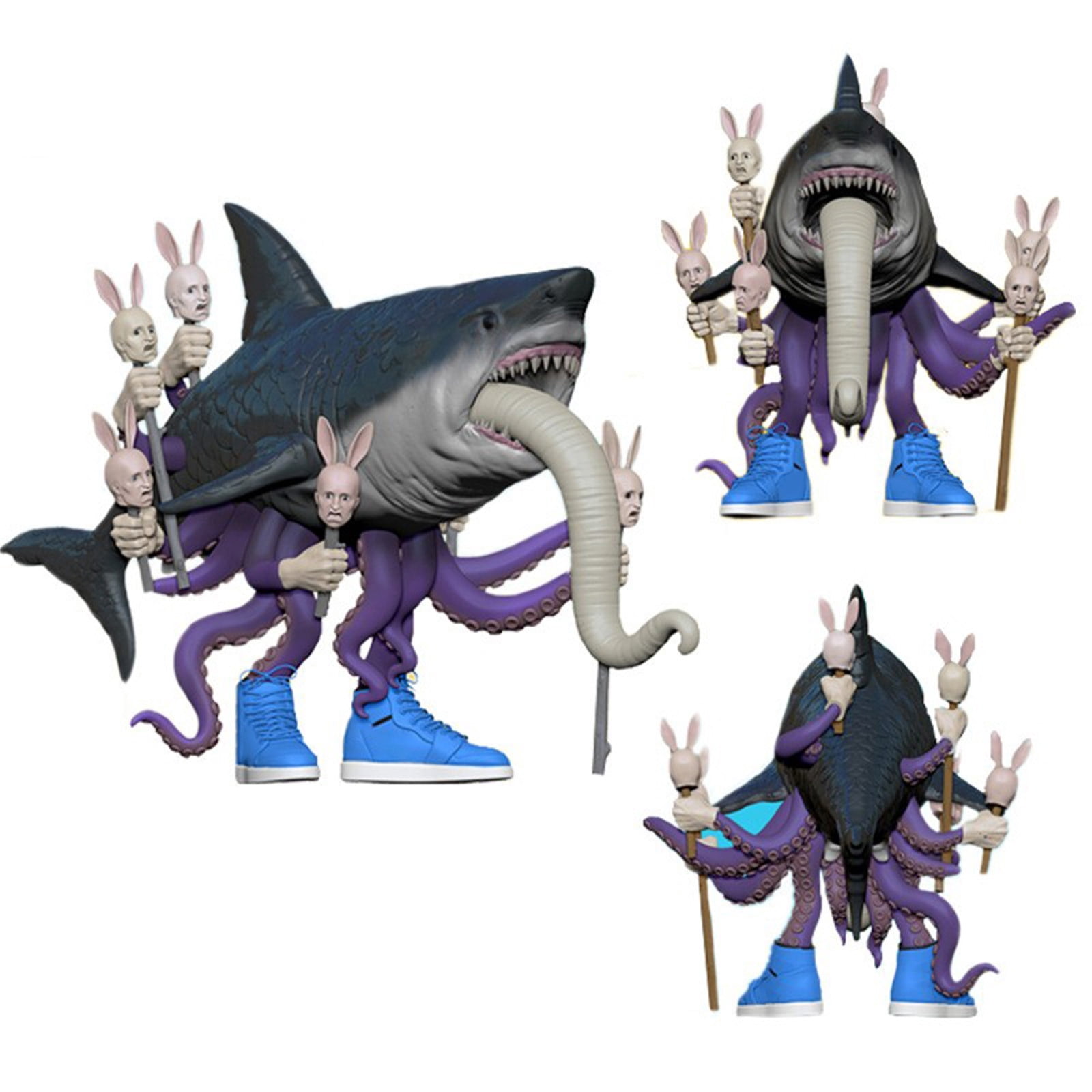 Kdfny Italian Brainrot AI Animals Figures - 7" Bizarre Shark-Octopus ...