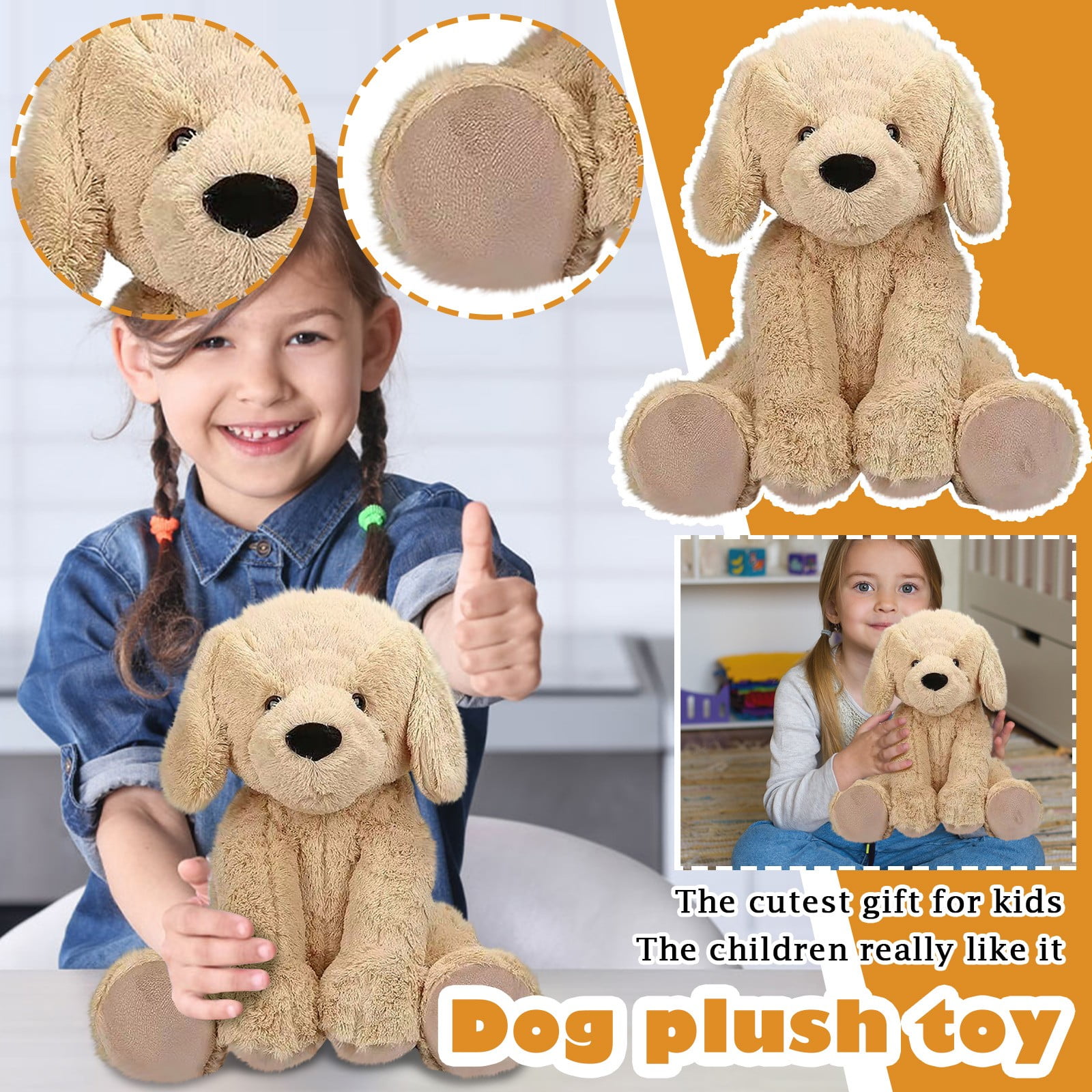 Kdfny Jellycat Tilly Golden Retriever Jellycat Stuffed Animals Dog ...