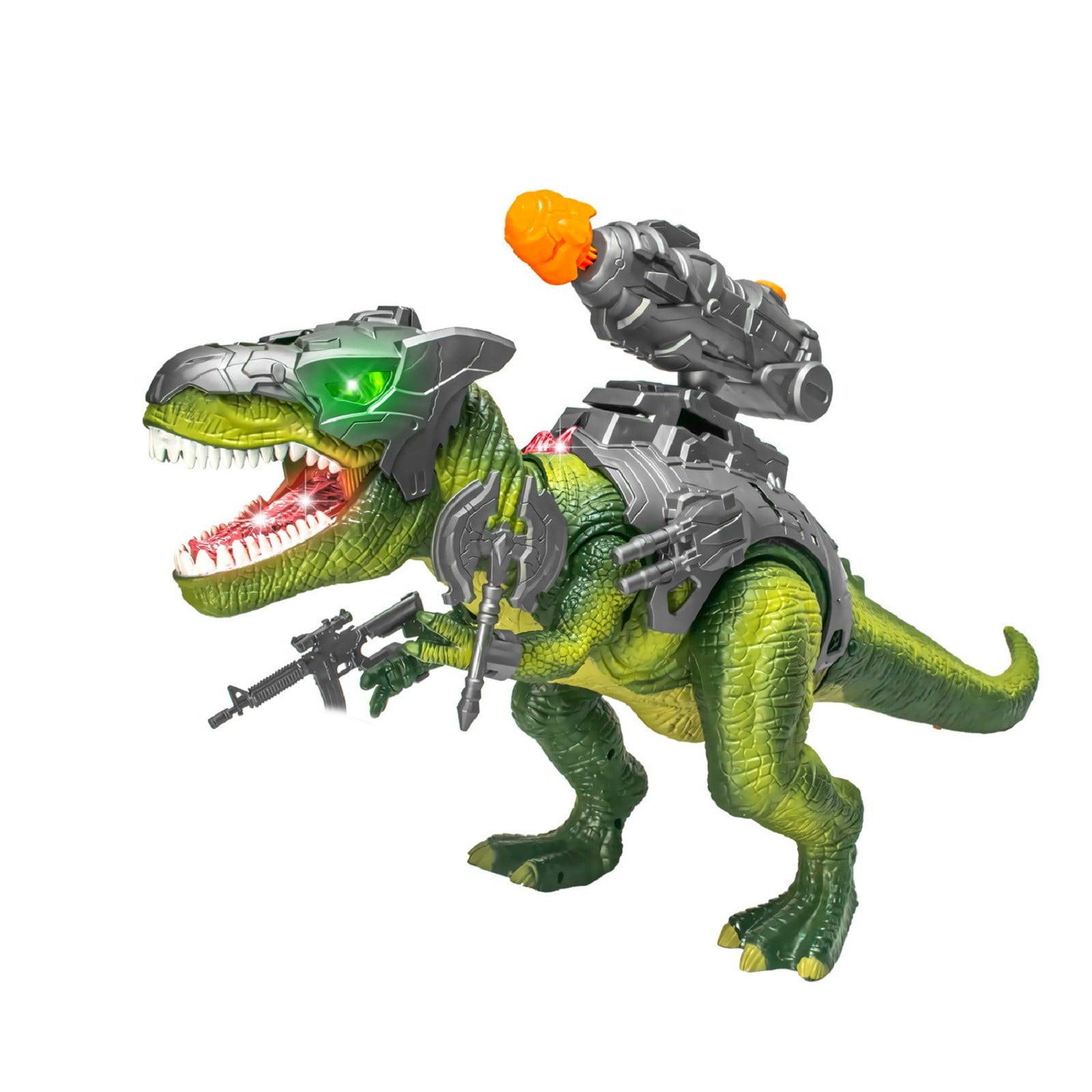 Kdfny Remote Control Robot Tyrannosaurus Rex - Green 16" Dinosaur with ...
