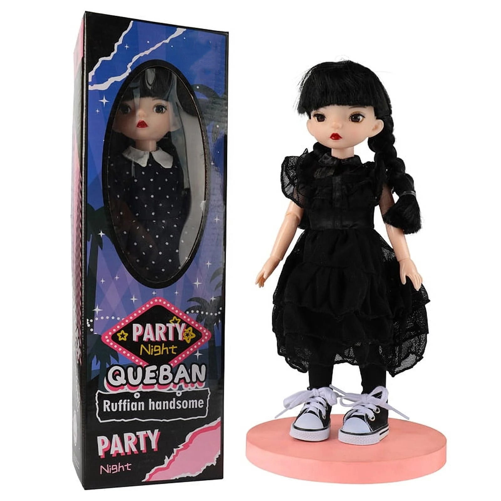 Kdfny Wednesday Addams Doll 11.22" Poseable Wednesday Addams Action ...