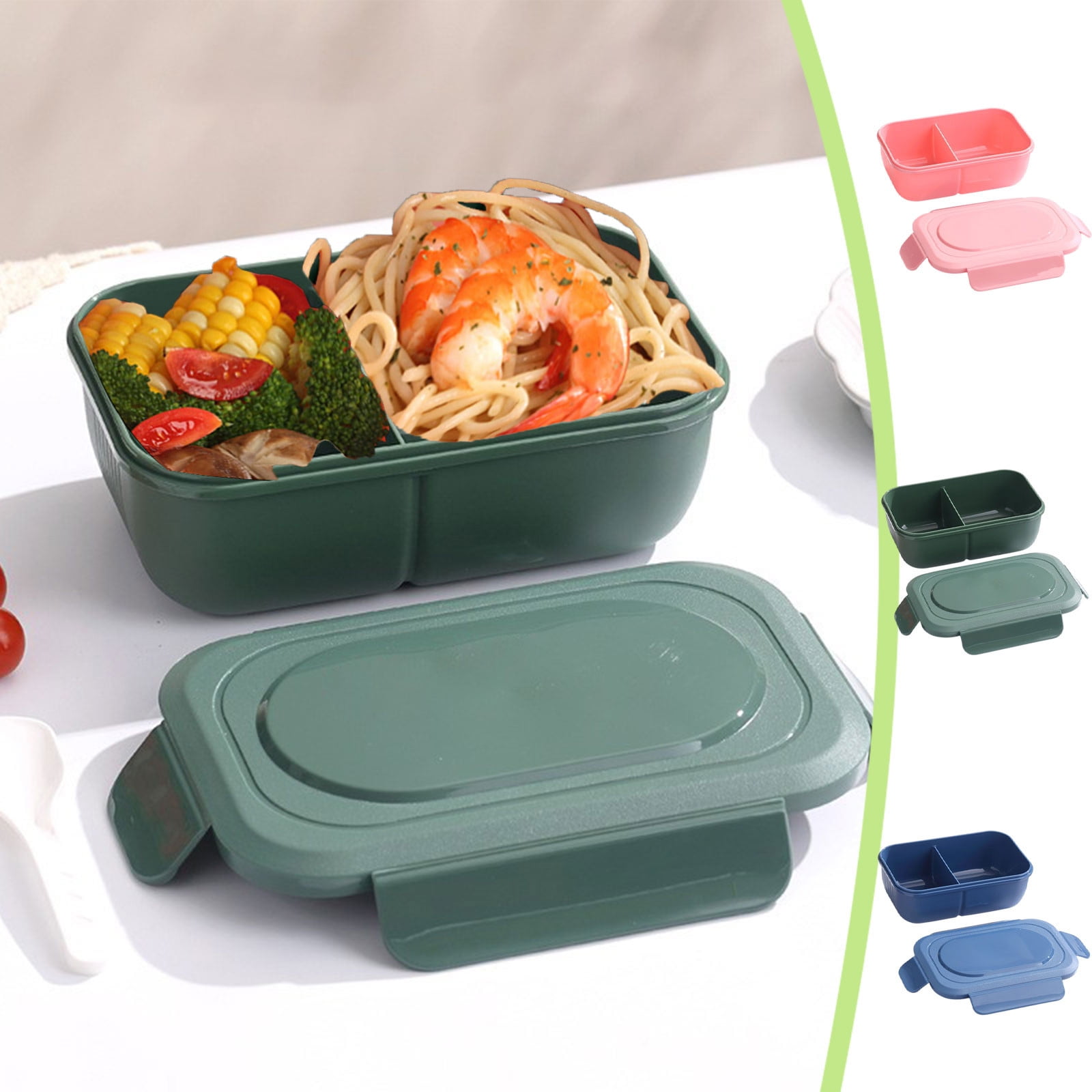 Kdkad 2-Compartment Leakproof Lunch Box - BPA-Free Meal Prep Container ...