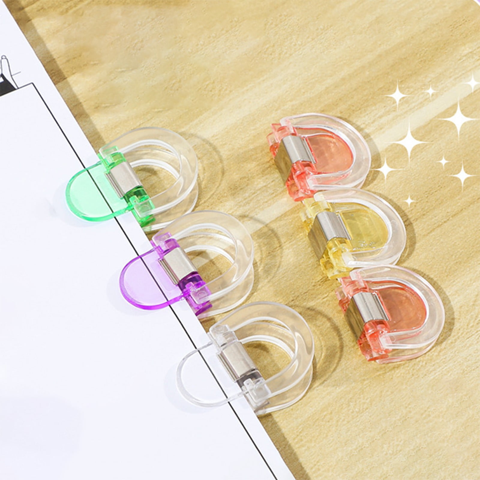 Kdkad 4-Pack Clear Binder Clips - Extended Grip Document Clips for ...