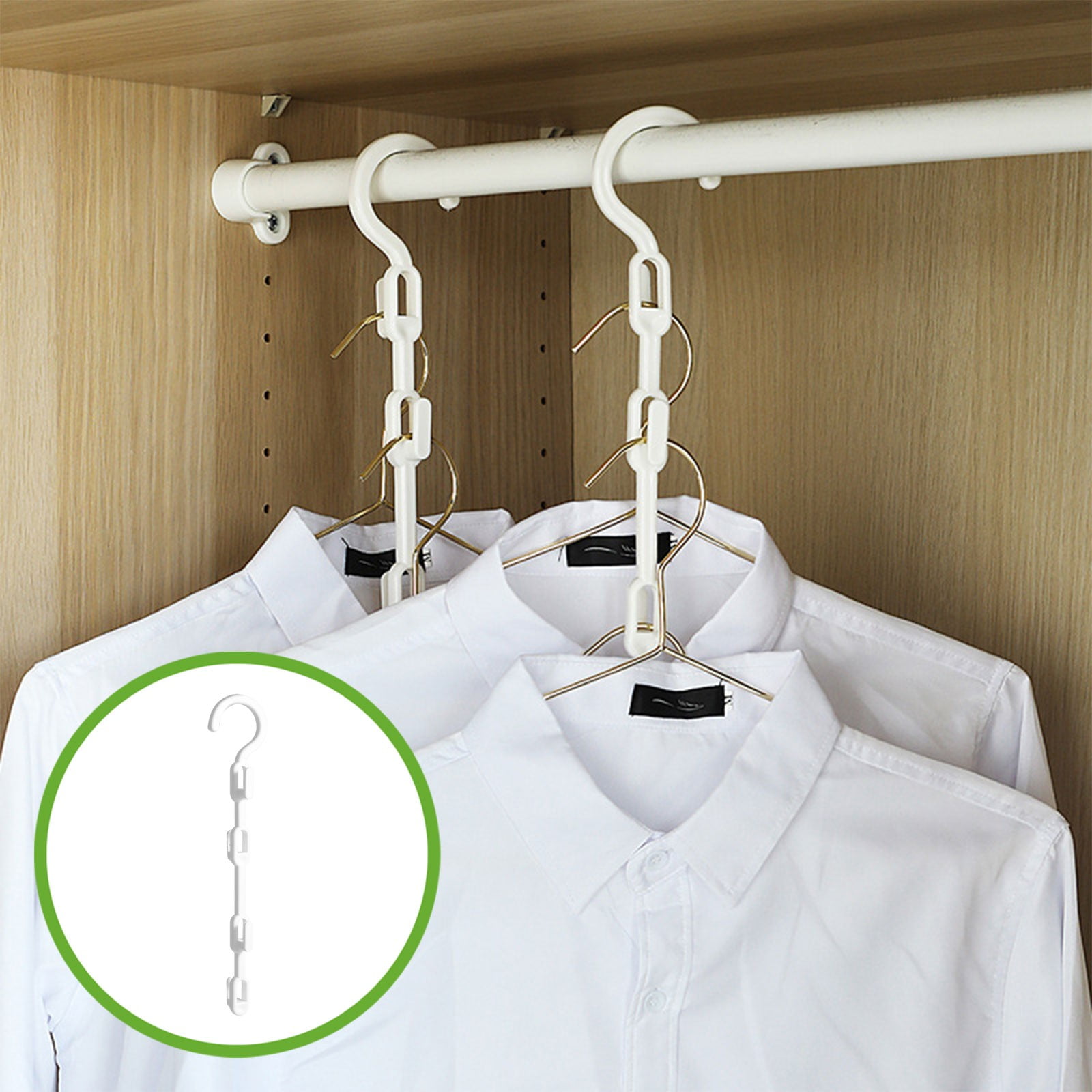 Kdkad 4-in-1 Space Saving Clothes Hanger Rack - Over Door Hanging ...