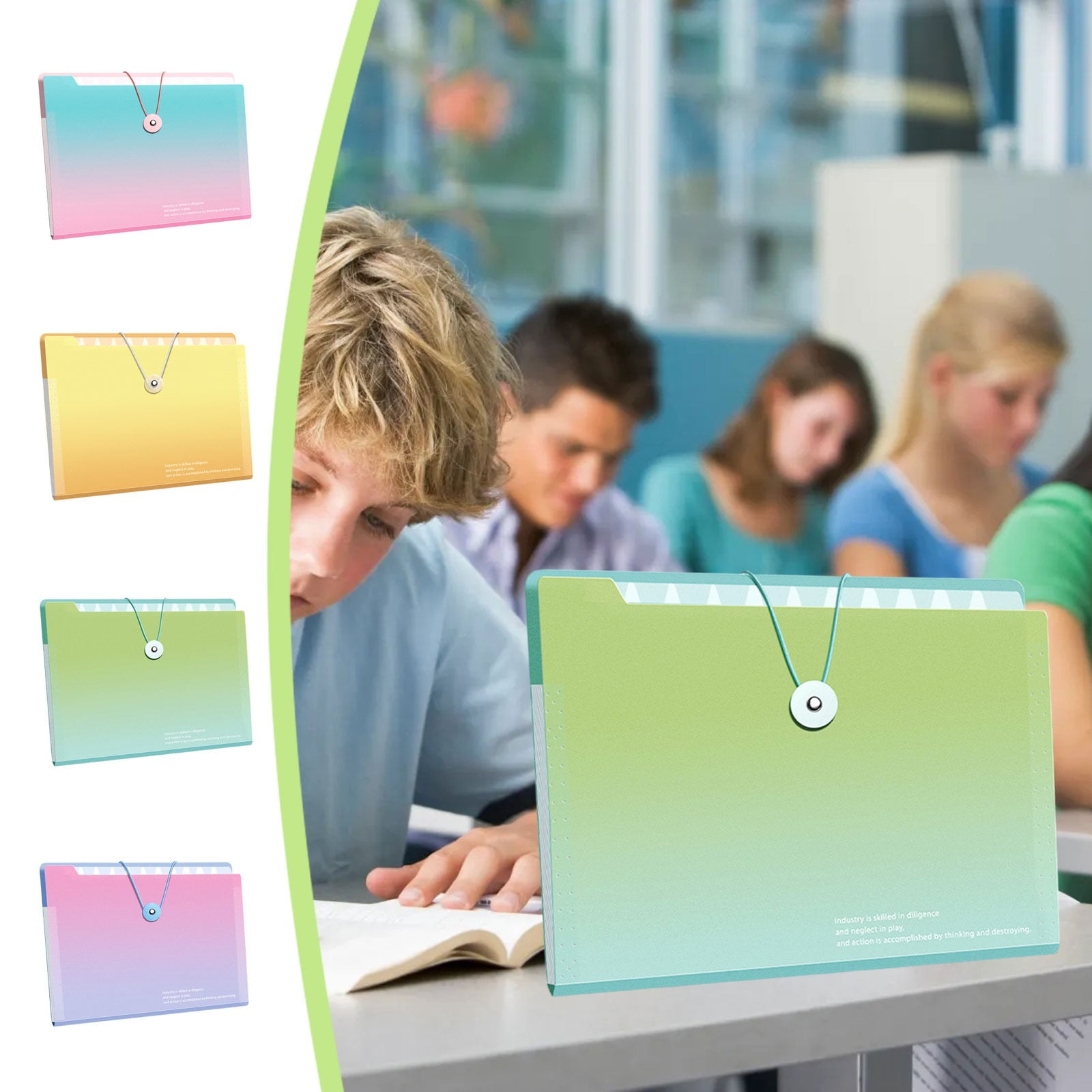 Kdkad A4 Expanding Accordion File Folder - 8-Pocket Clear View ...