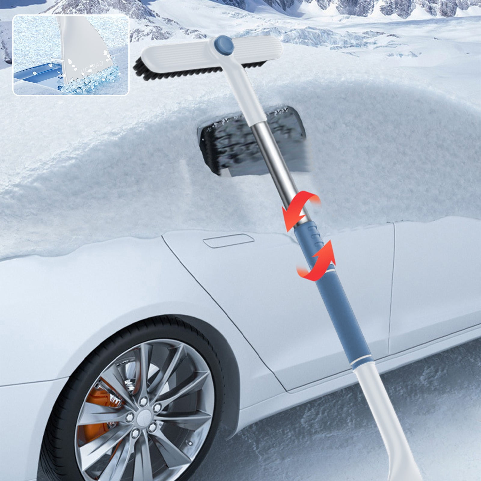 Kdkad Car Snow Brush and Ice Scraper, Snow Scraper for Car, Ice Scraper ...