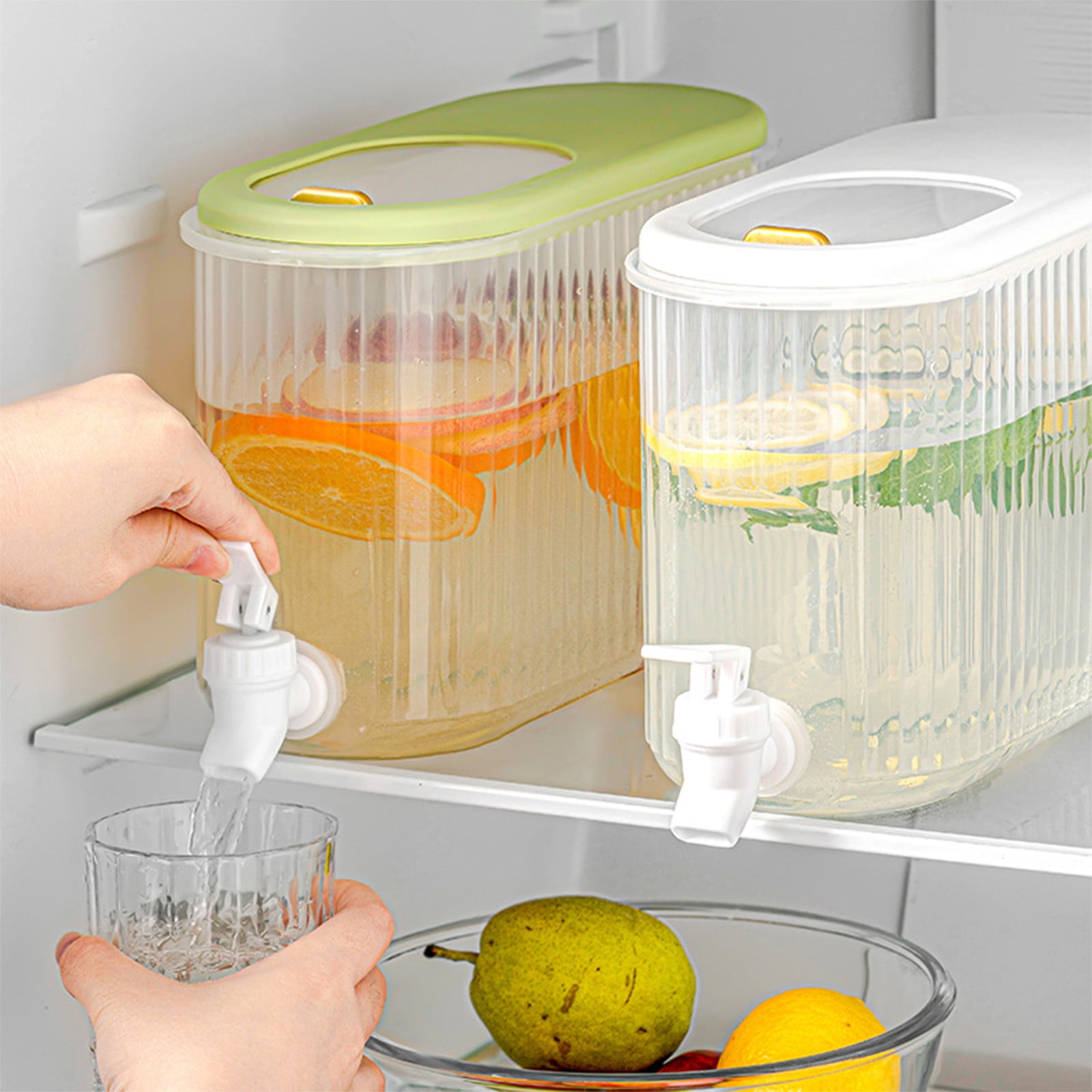 Kdkad Drink Dispenser with Spigot,0.9 Gallon Pitcher,Leak-proof ...