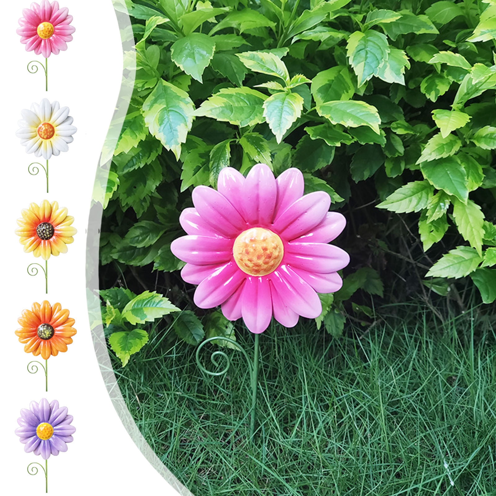 Kdkad Flower Garden Stakes - Wrought Iron Floral Decor for Yard, Patio ...