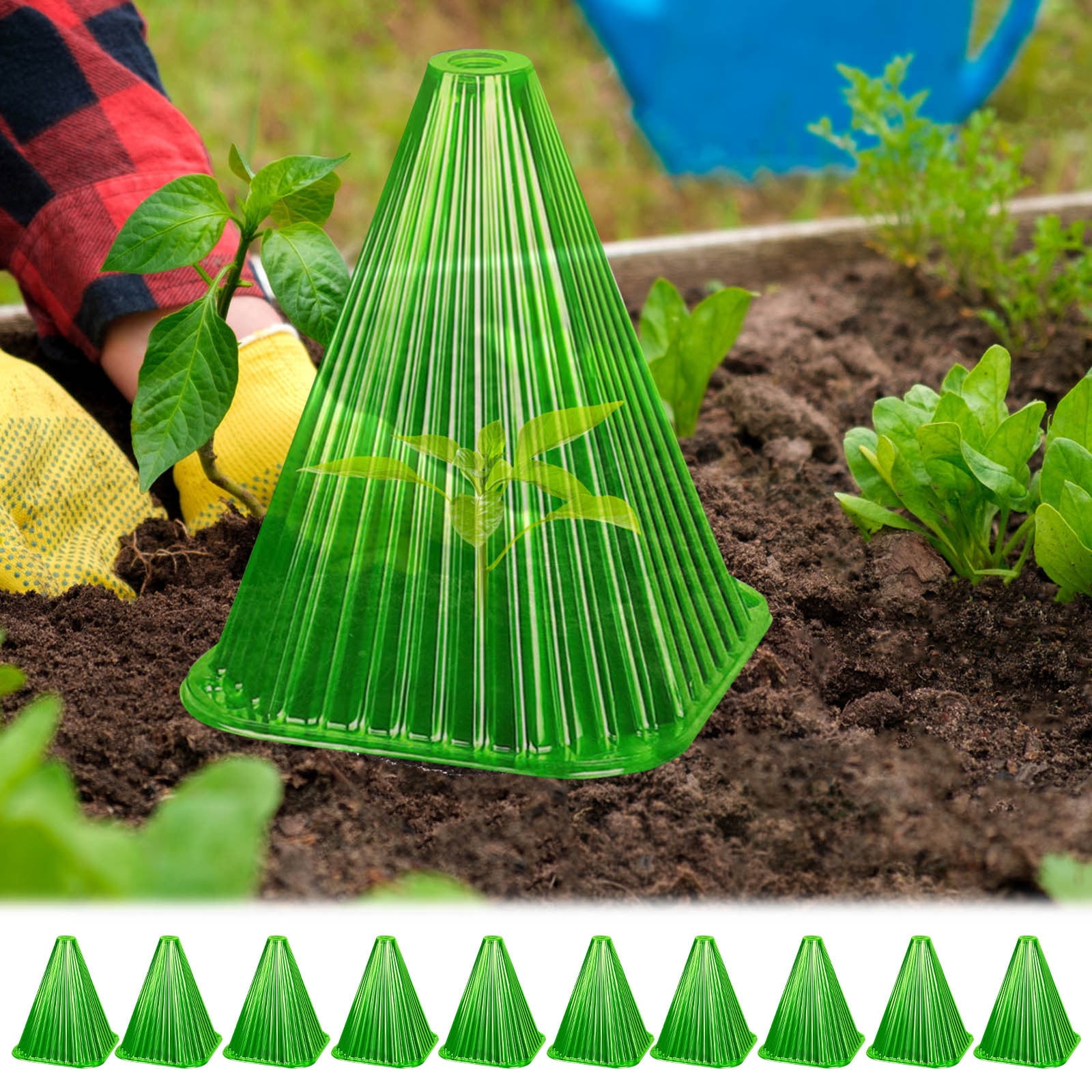 Kdkad Garden Cloches for Plants, Reusable Plastic Small Plant Protector ...