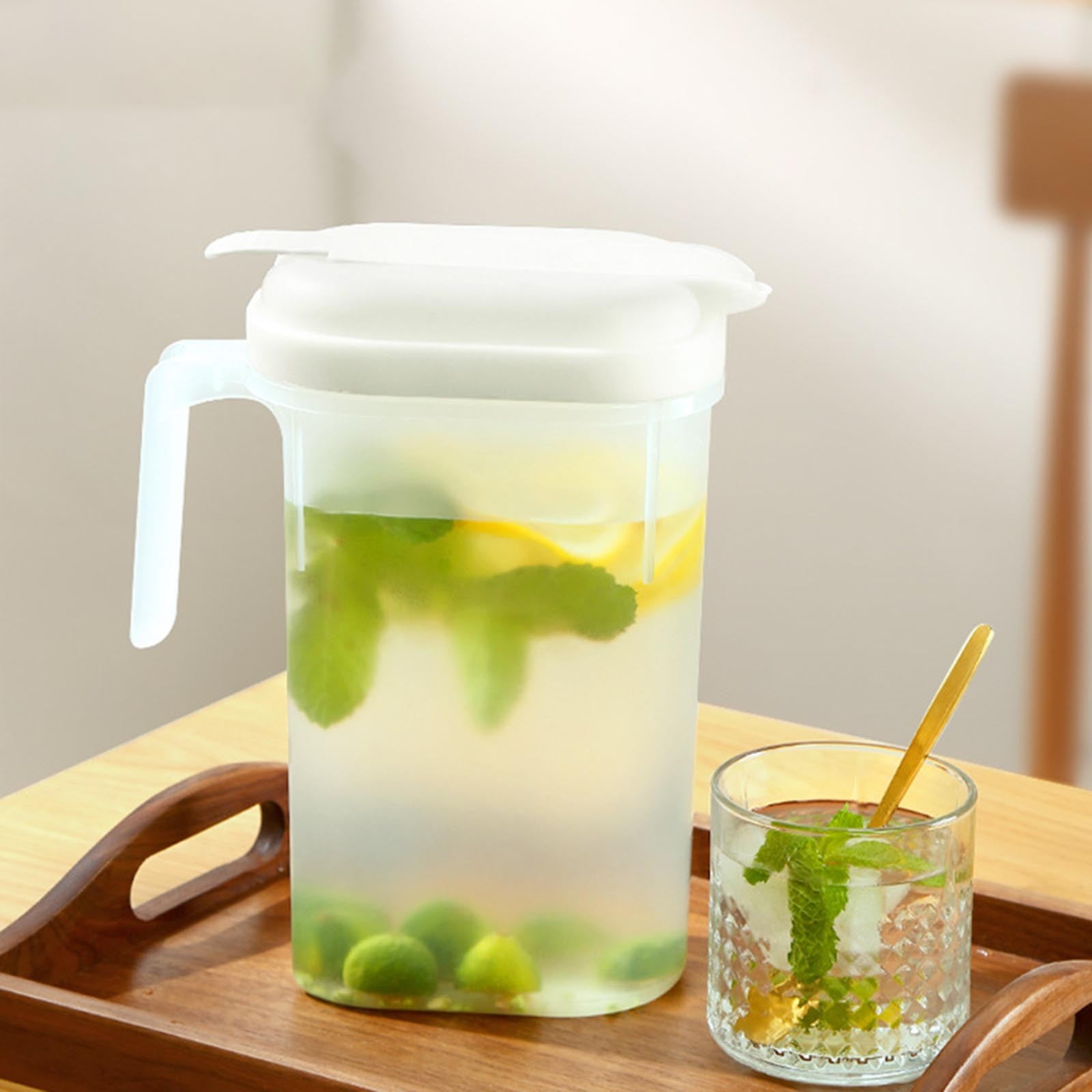 Kdkad Kettle-Square Pitcher with Lid,2L Fridge Door Water Jug with ...