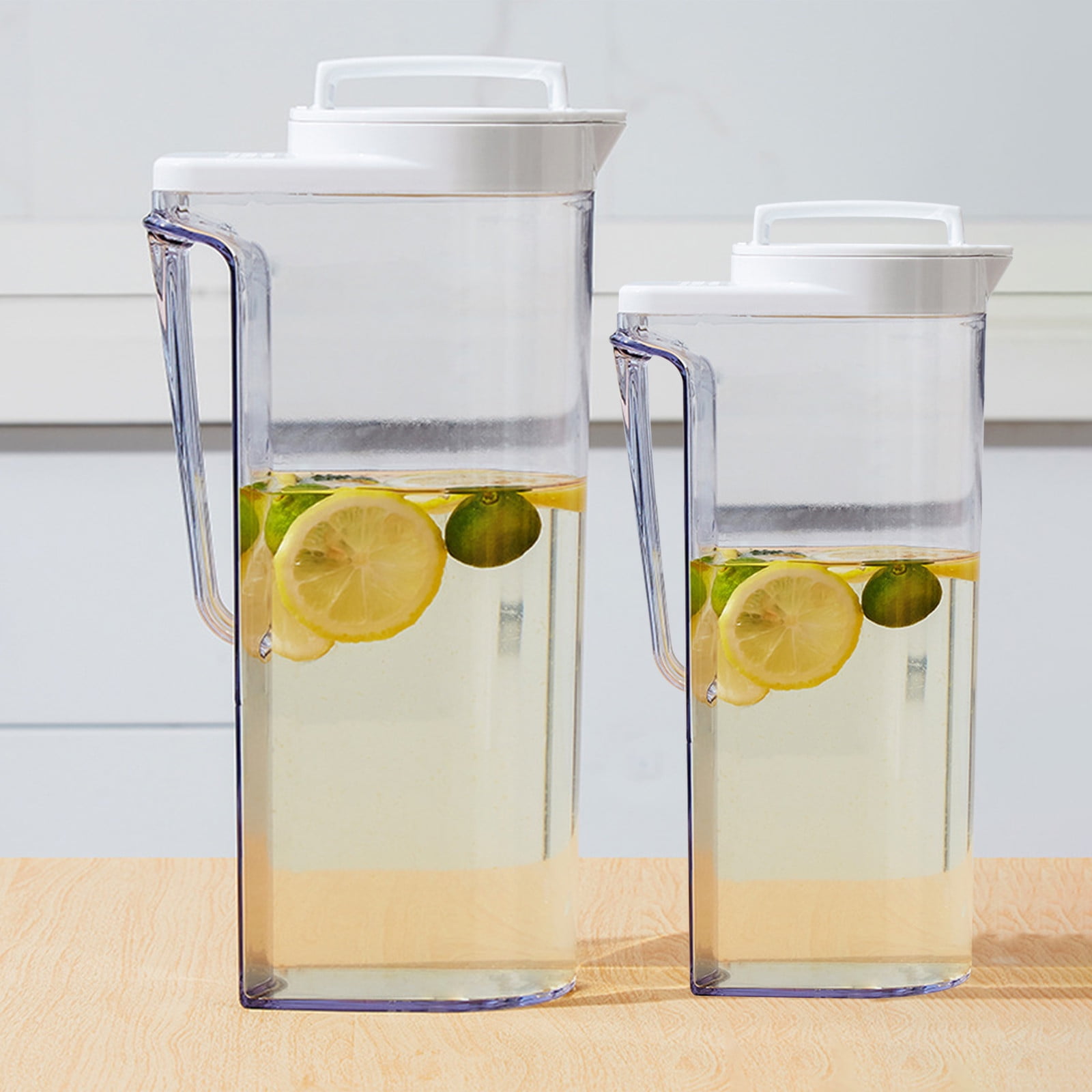 Kdkad Plastic Pitcher with Lid-2.2L Mix Drinks Water Jug with 1 ...