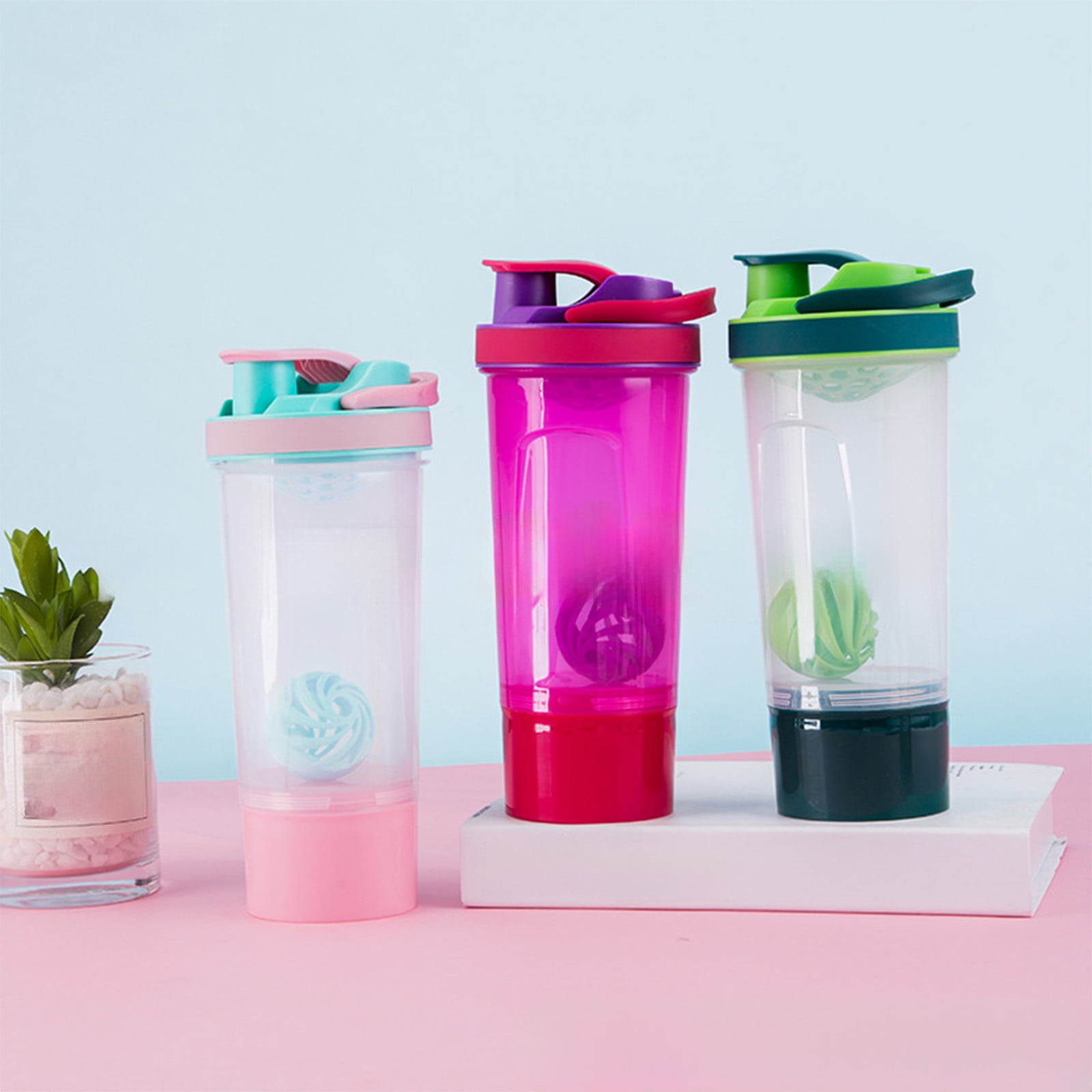 Kdkad Shaker Bottle-24oz Shaker Cups for Protein Shakes,Thick-Walled ...