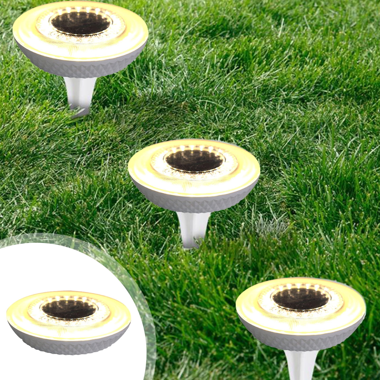 Kdkad Solar Ground Lights Outdoor, LED Lights Solar Powered Waterproof ...