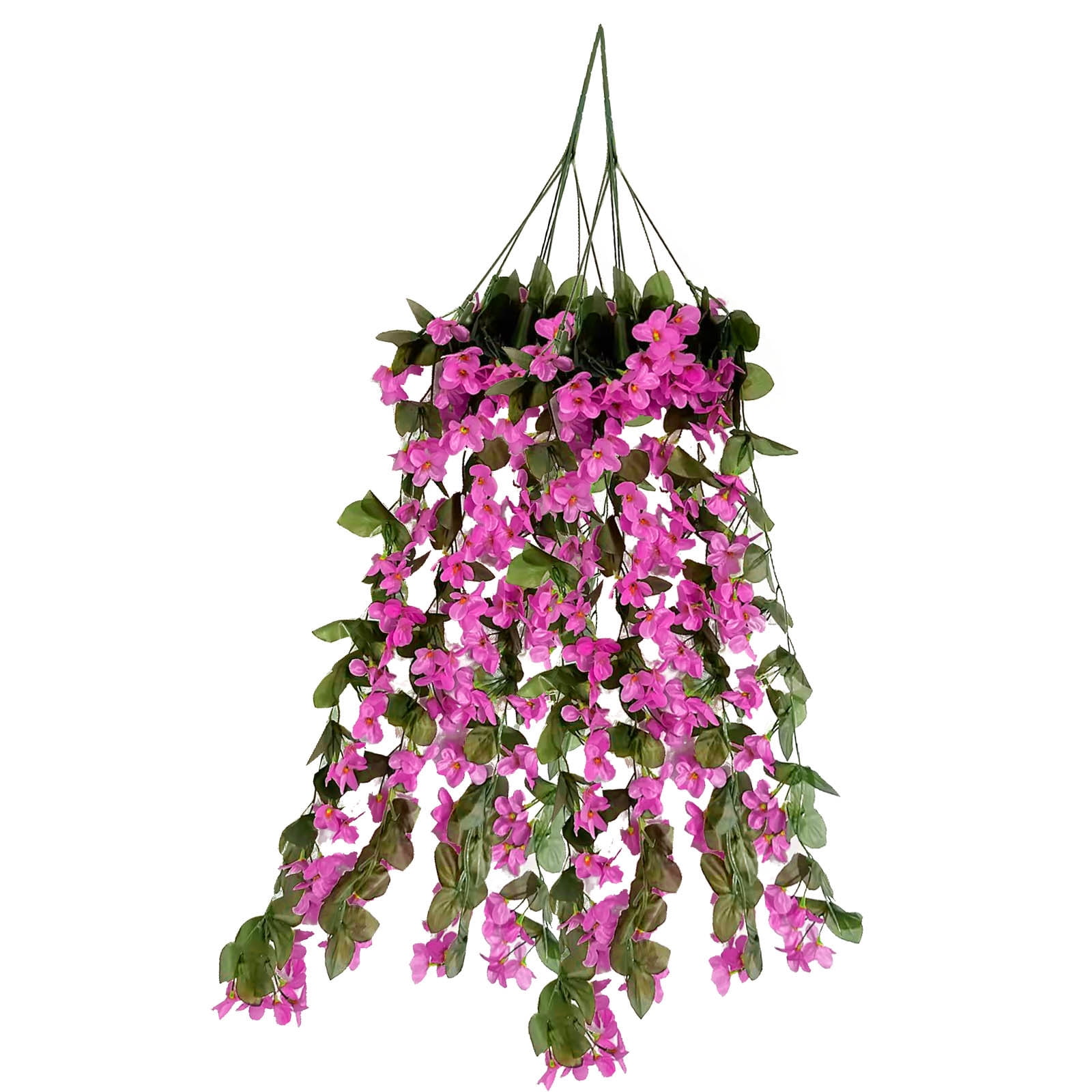 Kdkad Violet Hanging Flowers, Artificial Decor Violet Simulation ...