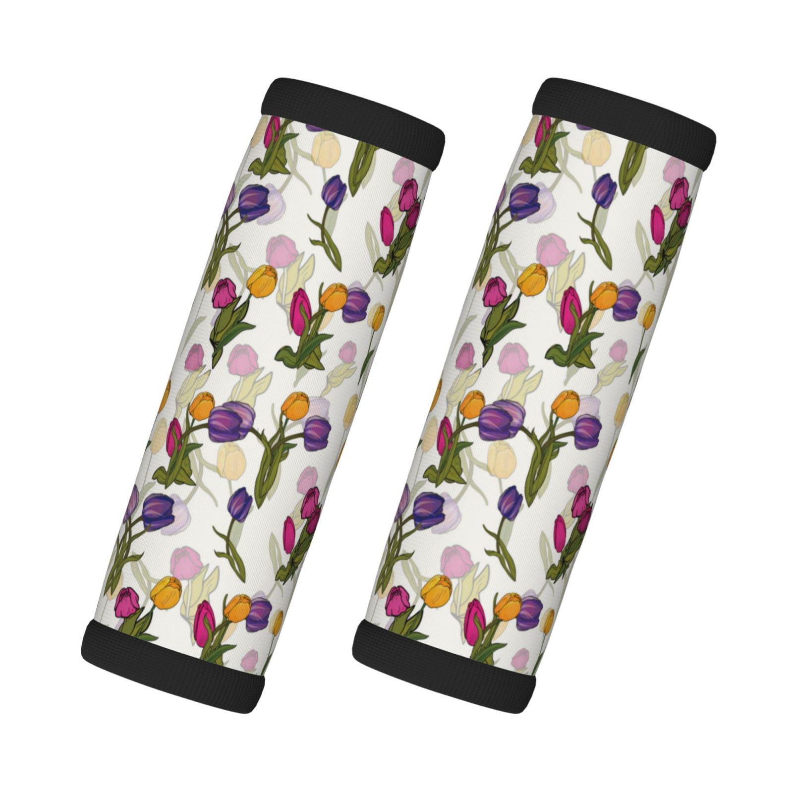 Kdxio 2 Pcs Tulips Flowers Print Comfort Neoprene Handle Wraps/Grip ...