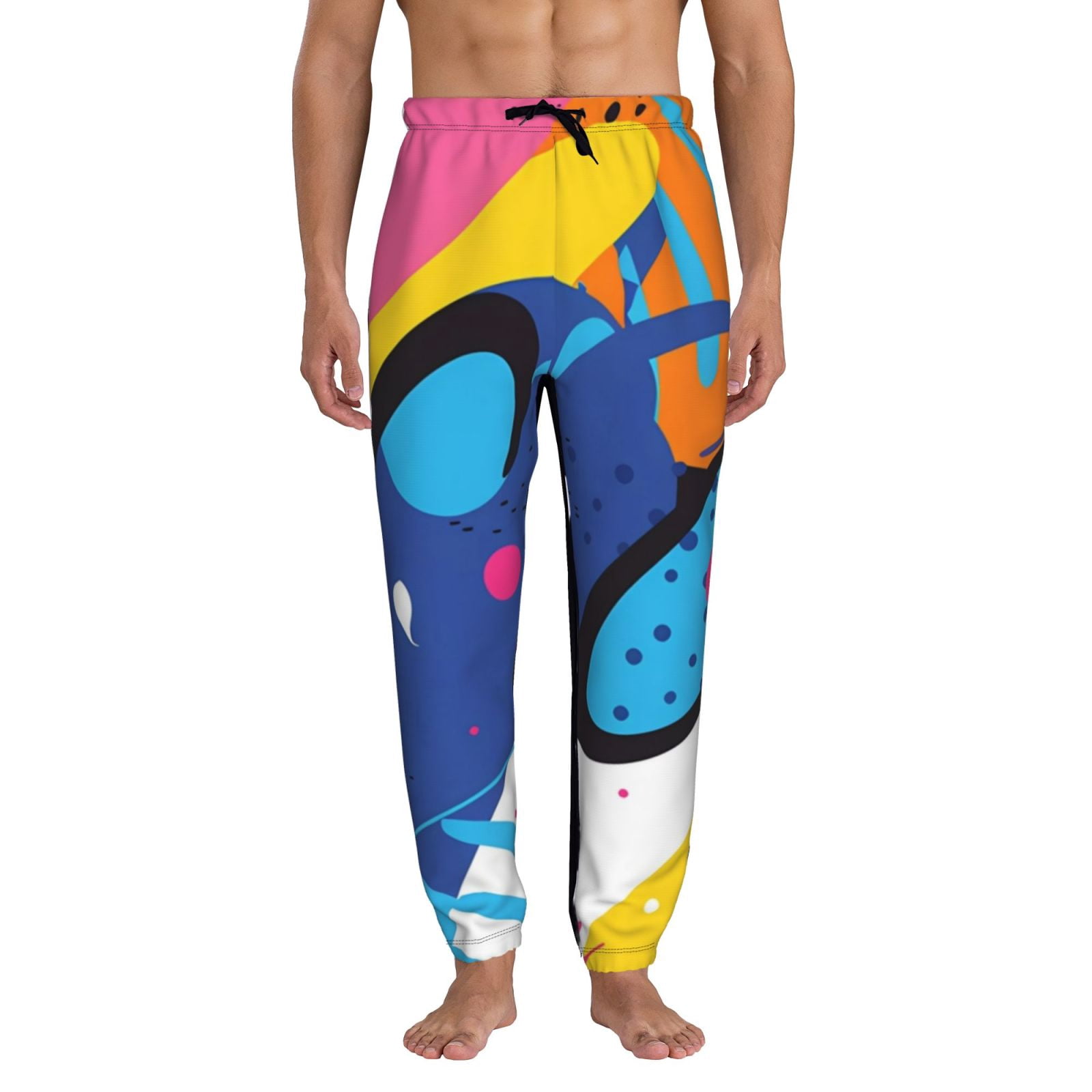 Kdxio Abstract Color Splash Pattern Joggers,Sweatpants for Men with ...