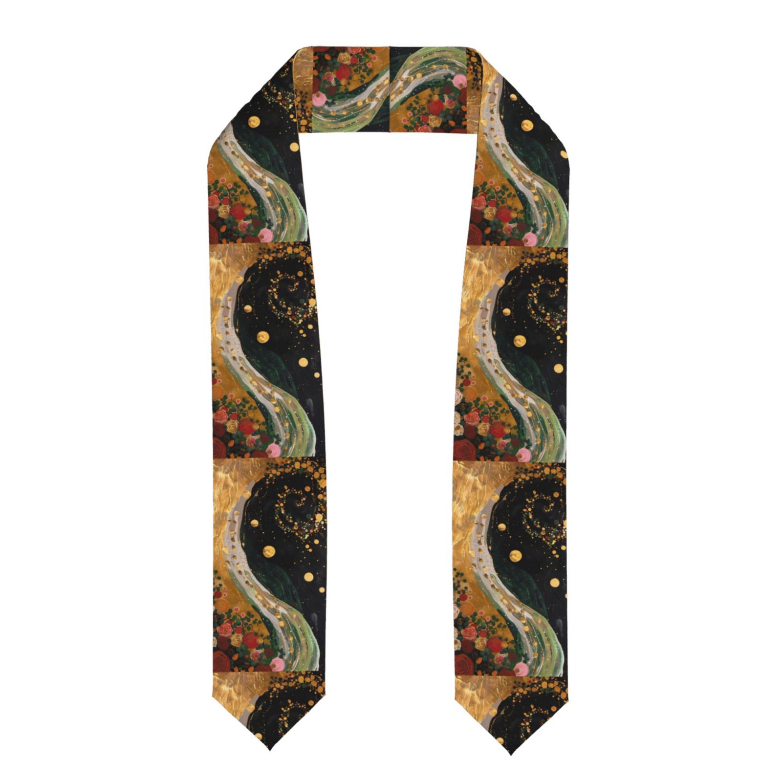Kdxio Abstract Gold Floral Galaxy Graduation Stole Class, Graduation ...