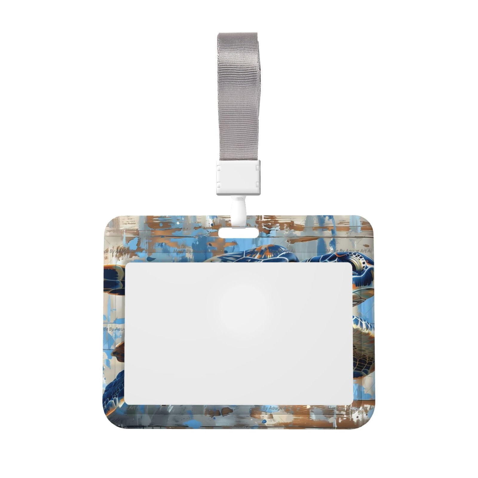 Kdxio Abstract Sea Turtle Card Badge Holder Work Badge Sleeve for ...