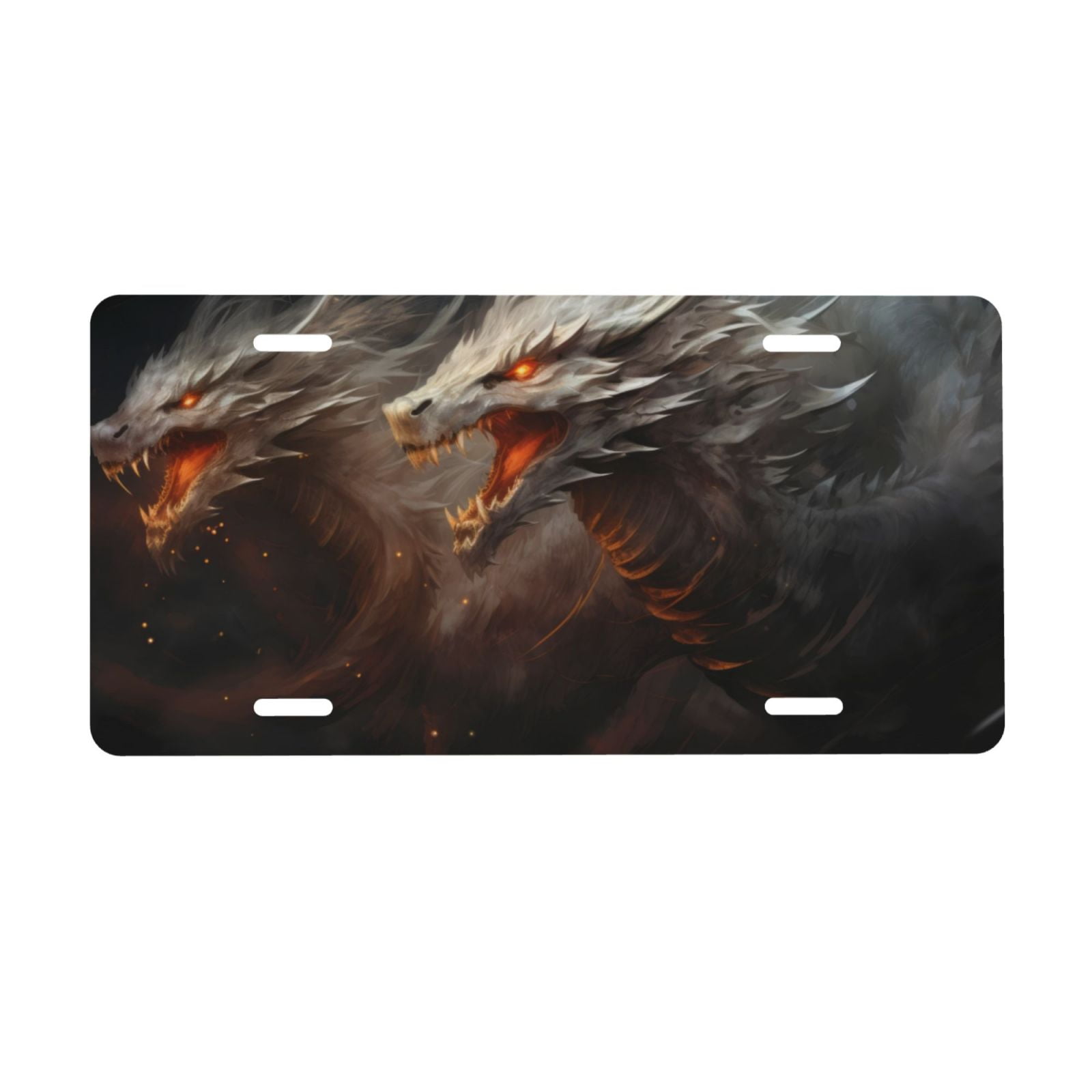 Kdxio Abstract White Dragon License Plate Car Front License Plate Car ...