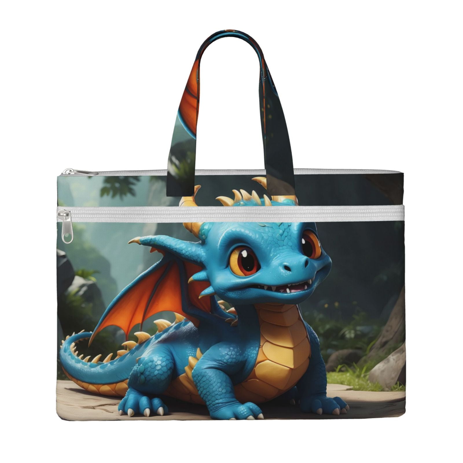 Kdxio Adorable Blue Baby Dragon File Tote Document Bag Business ...
