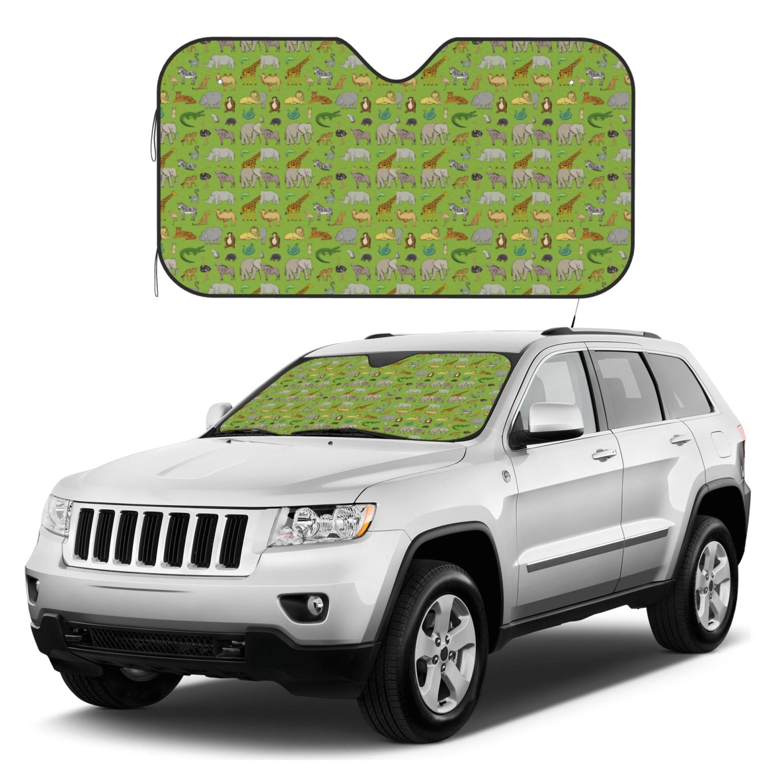Kdxio African Animals 1 Print Windshield Sun Shade, Foldable Sun ...