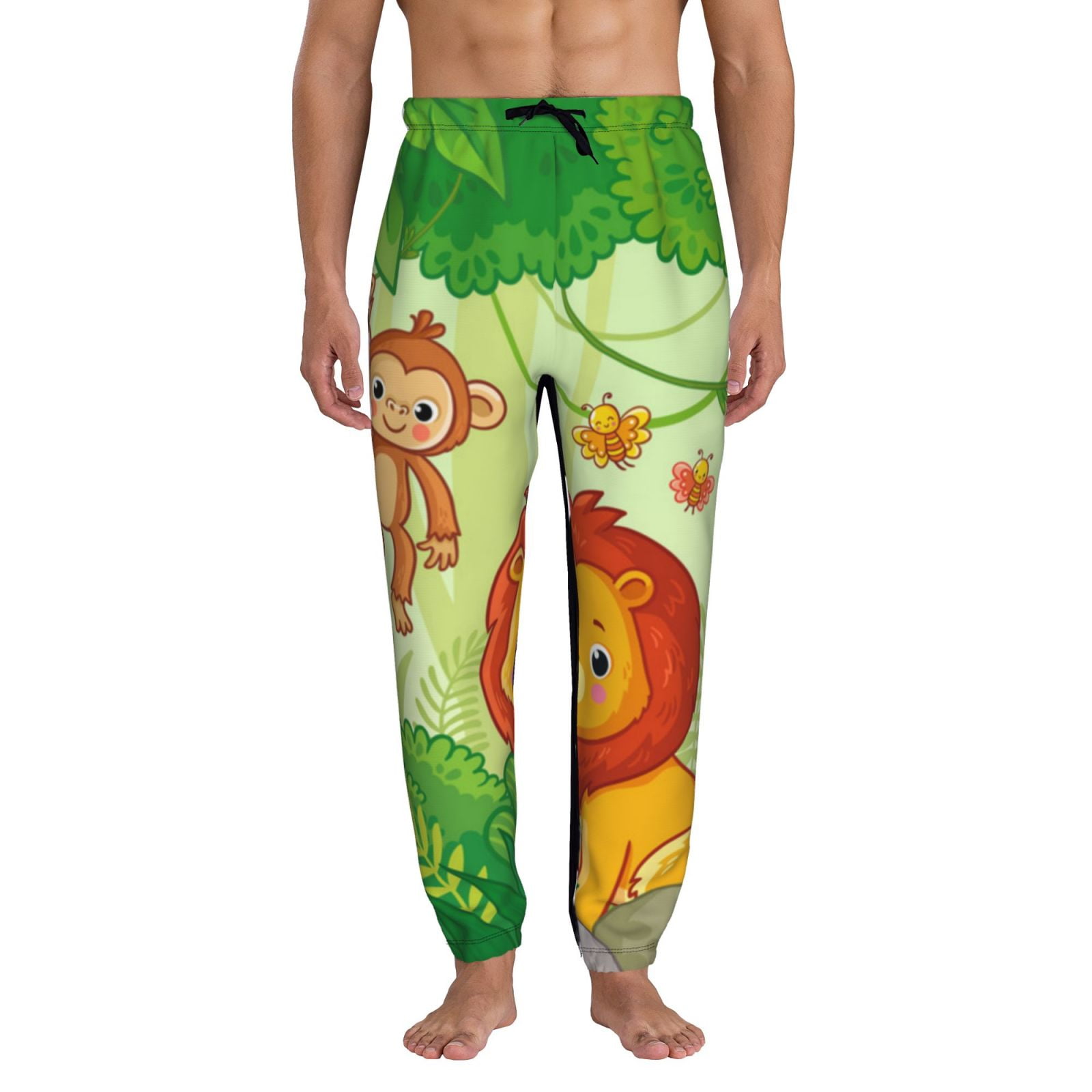 Kdxio African Animals in the Jungle Pattern Joggers,Sweatpants for Men ...
