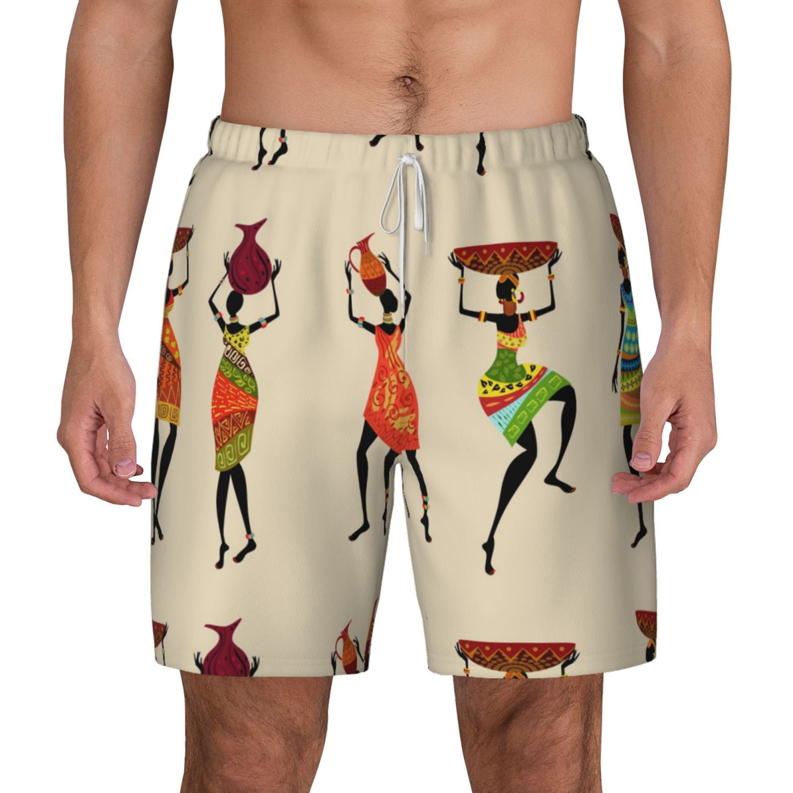 Kdxio African Women In Traditional Clothes Print Men'S Swim Trunks With ...