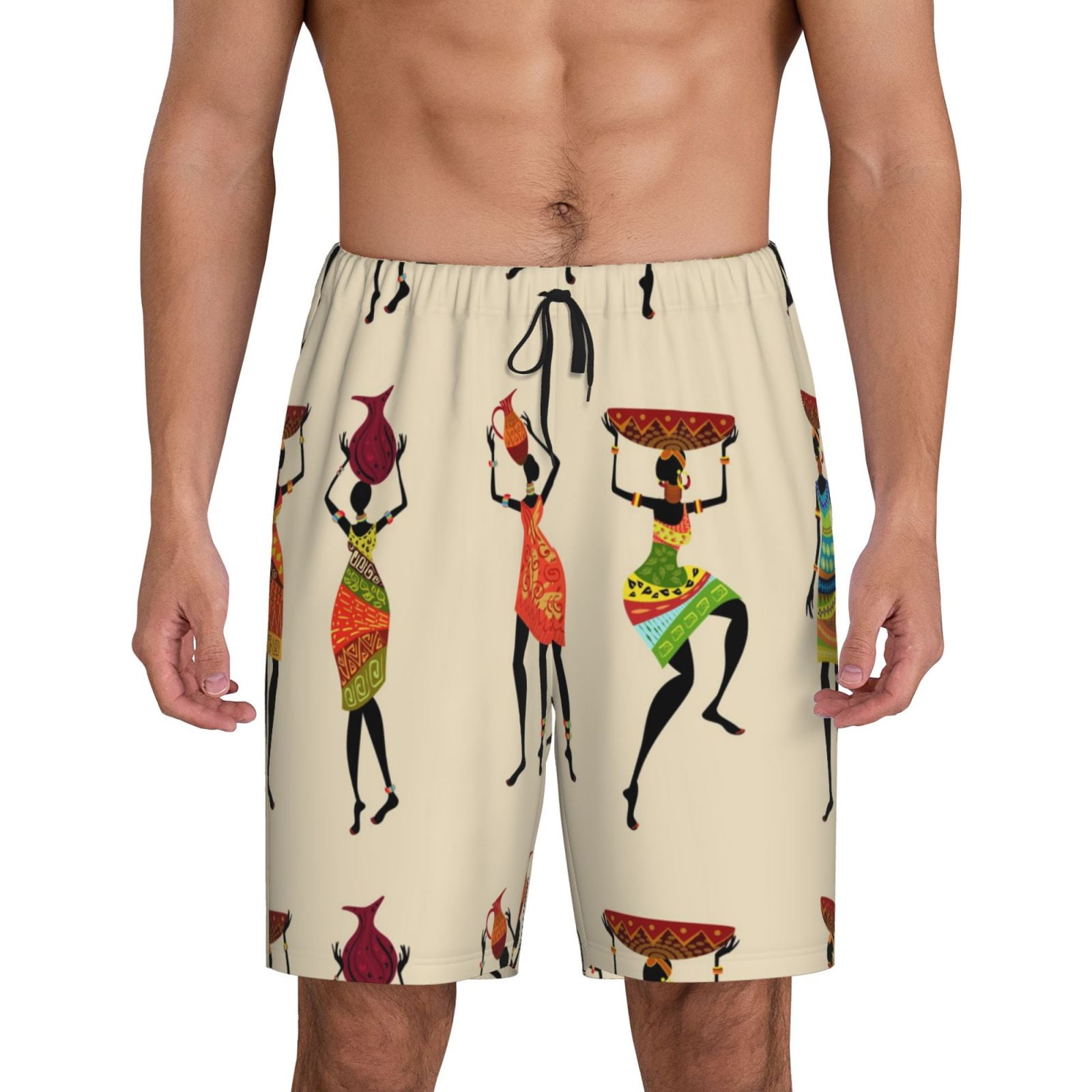 Kdxio African Women in Traditional Clothes Print Mens Sleep Shorts ...