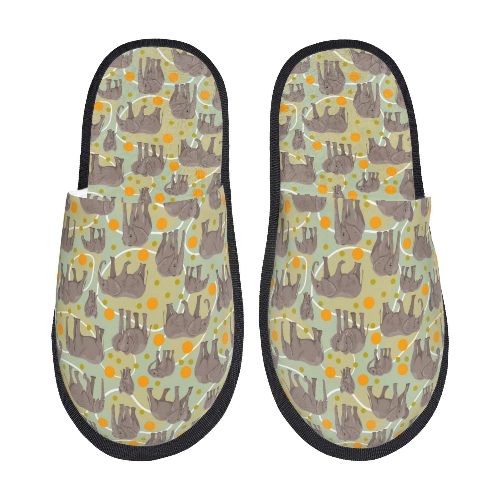Kdxio African bush elephant Slippers Fuzzy House Slippers, Cozy ...