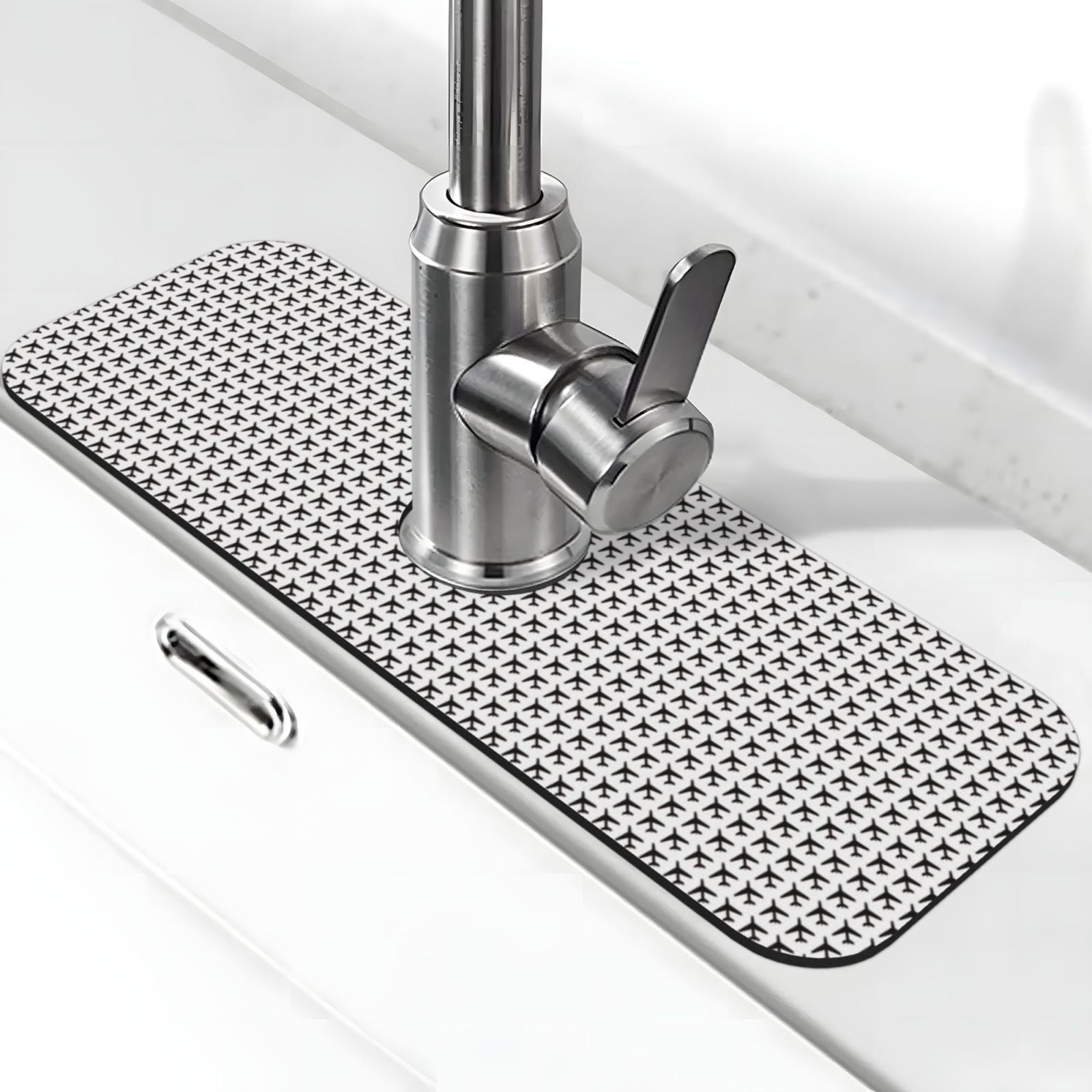 Kdxio Airplane Pattern Non-Slip Diatom Mud Faucet Drain Pad,Self ...