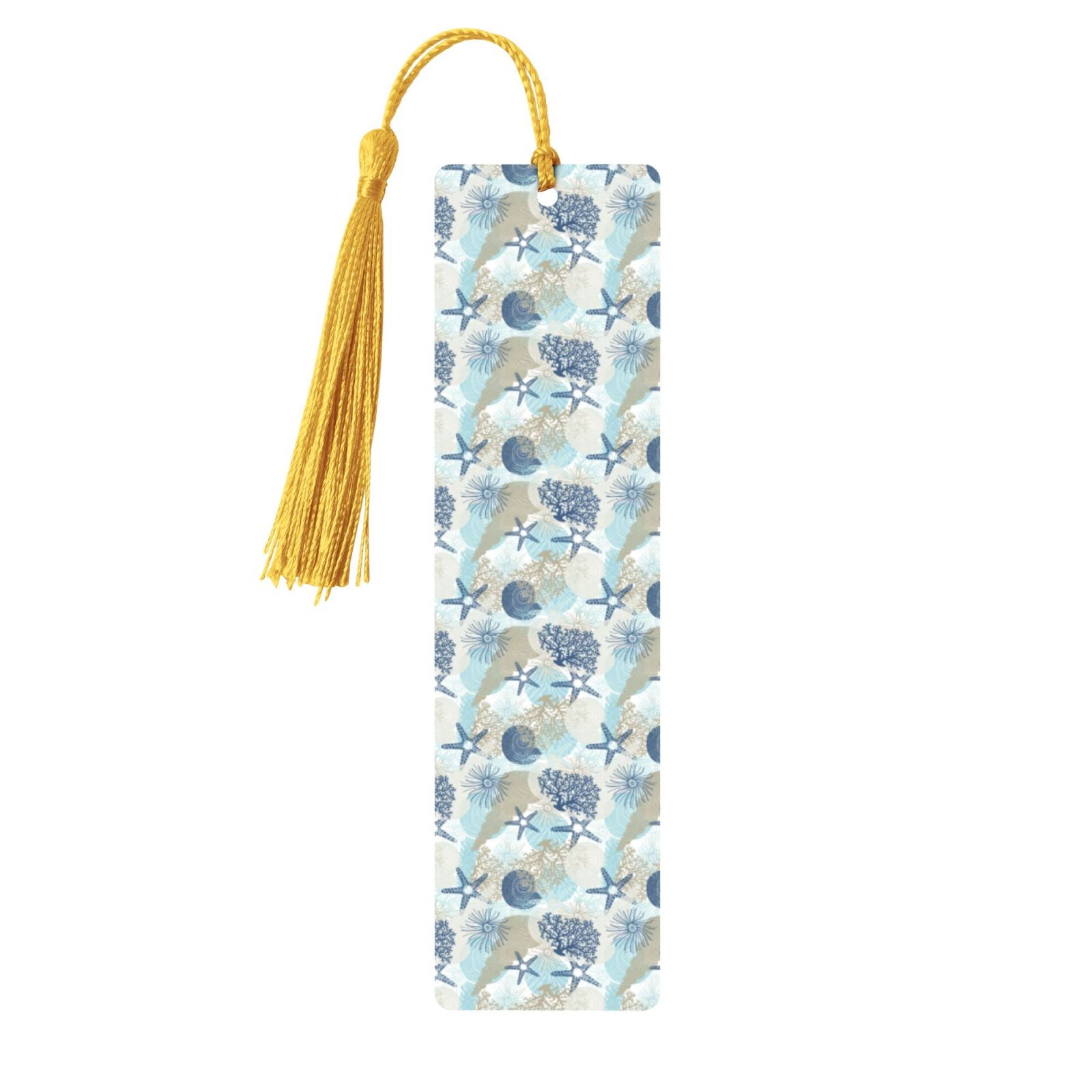 Kdxio Algae Corals and Seashells Print Metal Tassel Bookmarks,Perfect ...