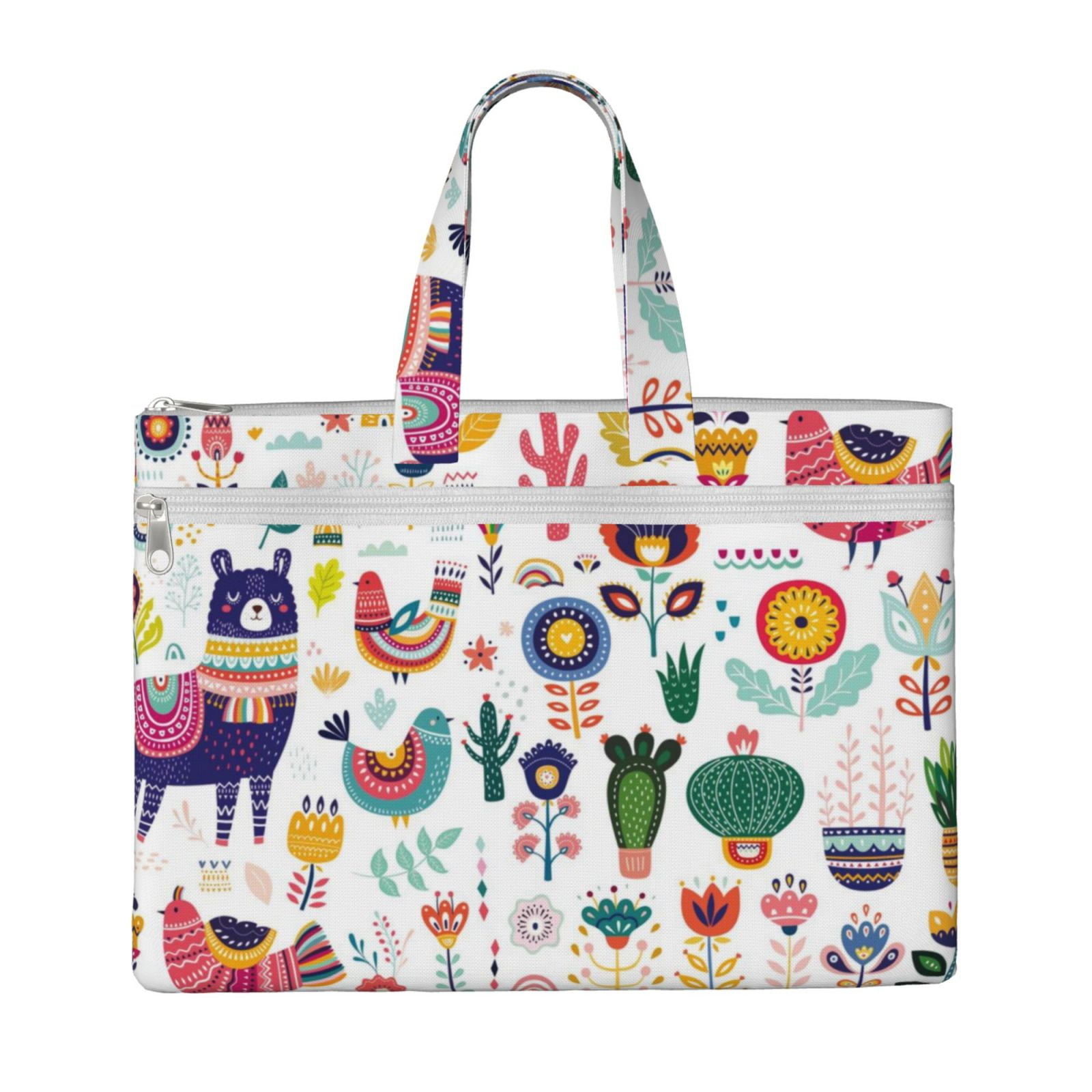 Kdxio Alpaca Flower File Tote Document Bag Business Briefcase Bag ...
