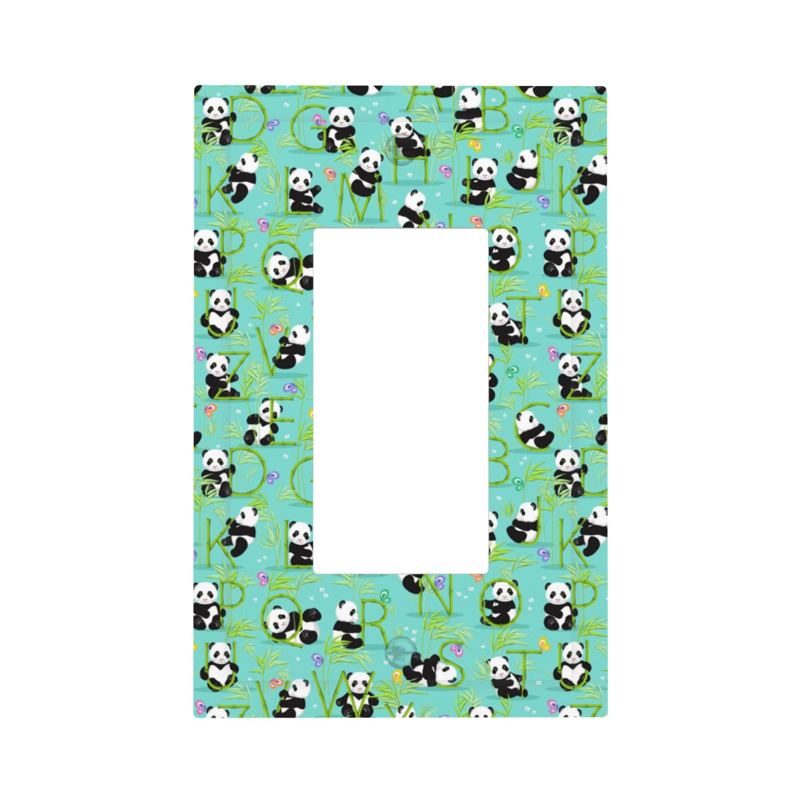 Kdxio Alphabet And Panda Decorator Light Switch or Receptacle Outlet ...
