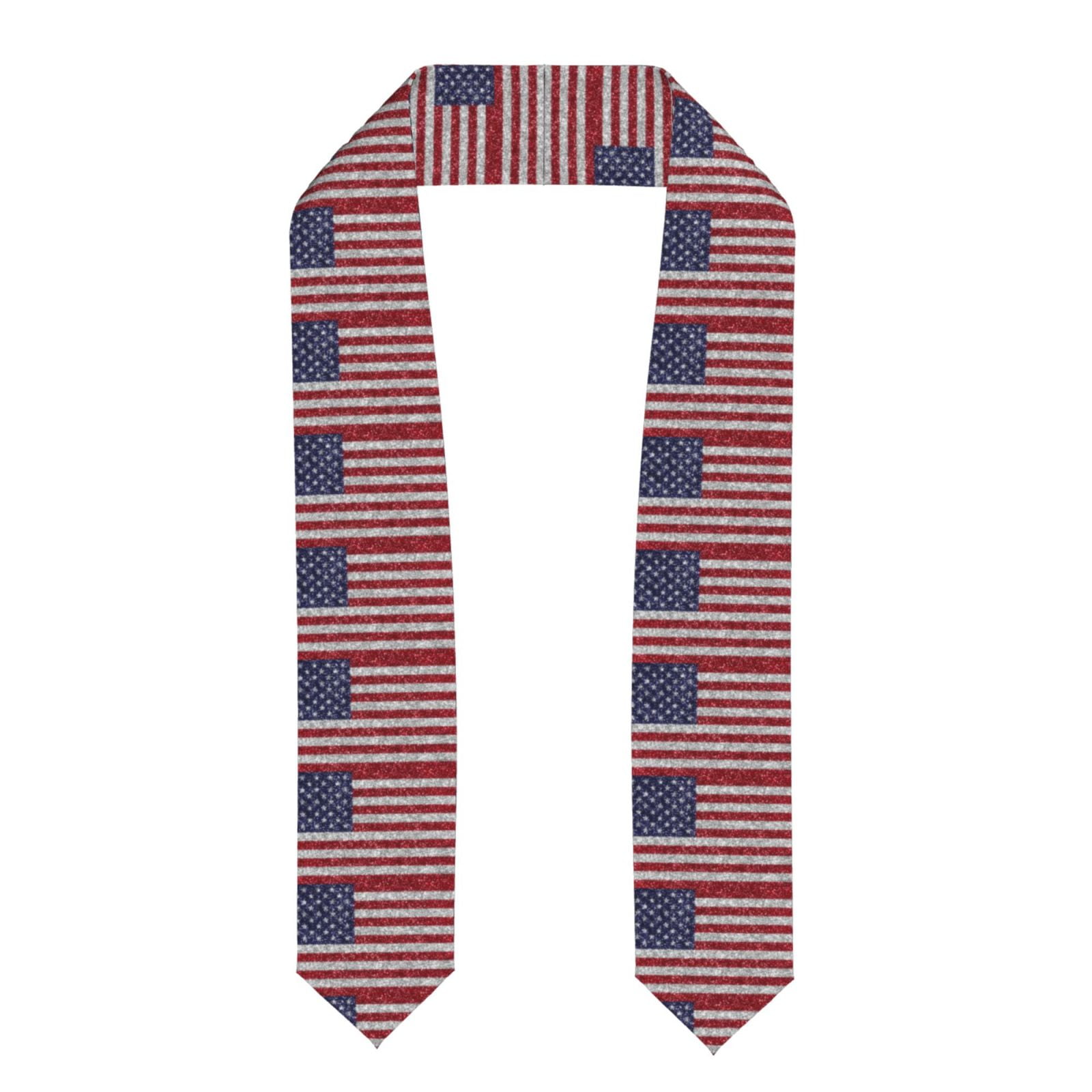 Kdxio America Flag Glitter Graduation Stole Class, Graduation Sash ...