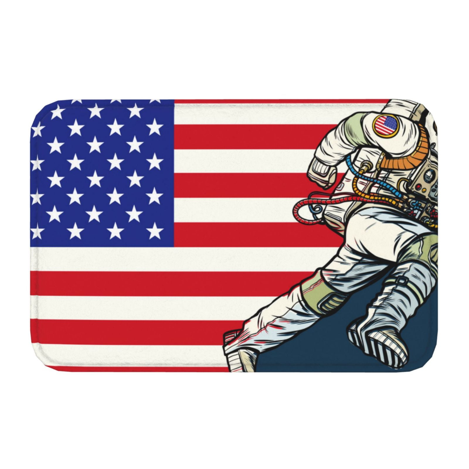 Kdxio American Astronaut Runs Forward,16" x 24", Non-Slip Front Door ...