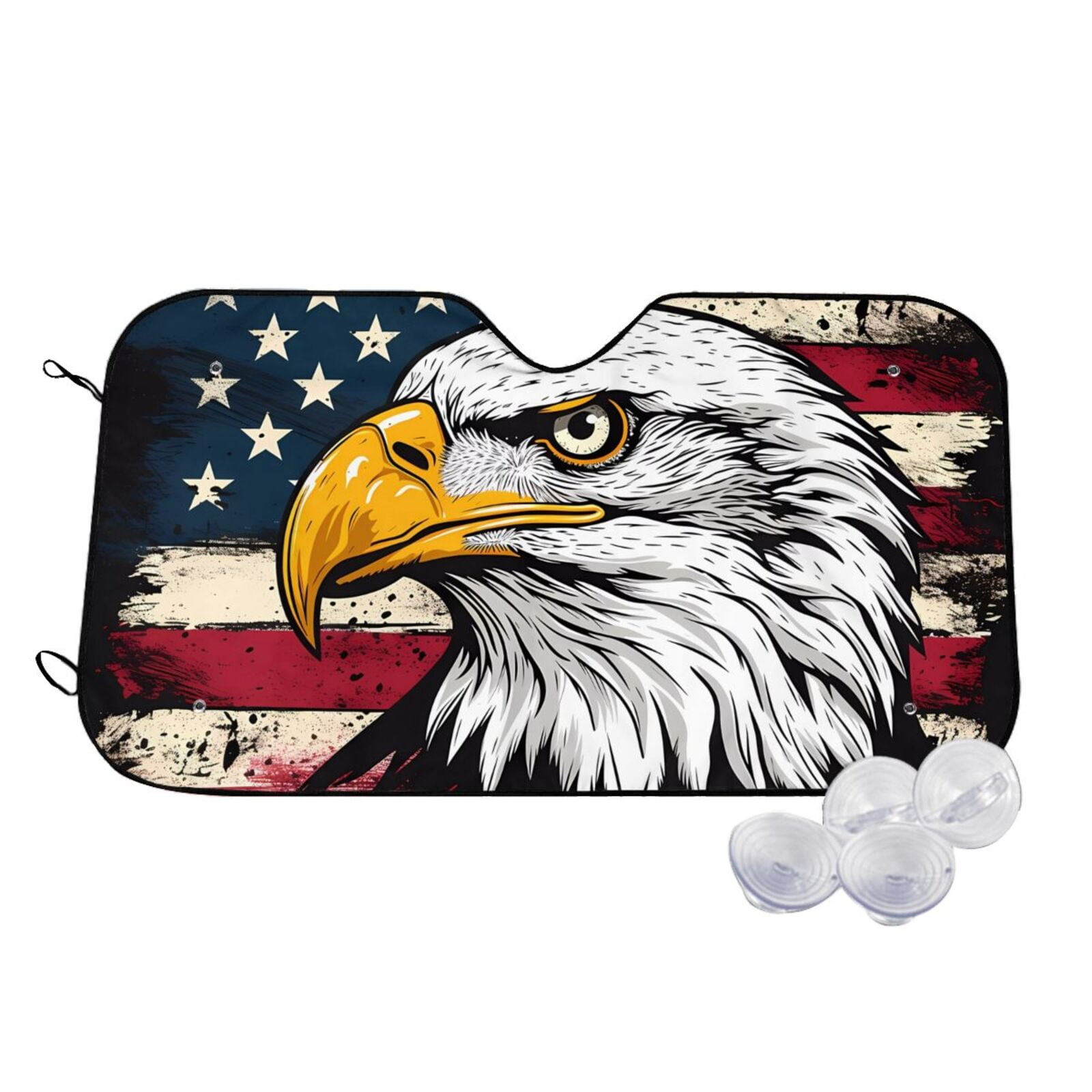 Kdxio American Bald Eagle Print Windshield Sun Shade,UV Rays and Sun ...