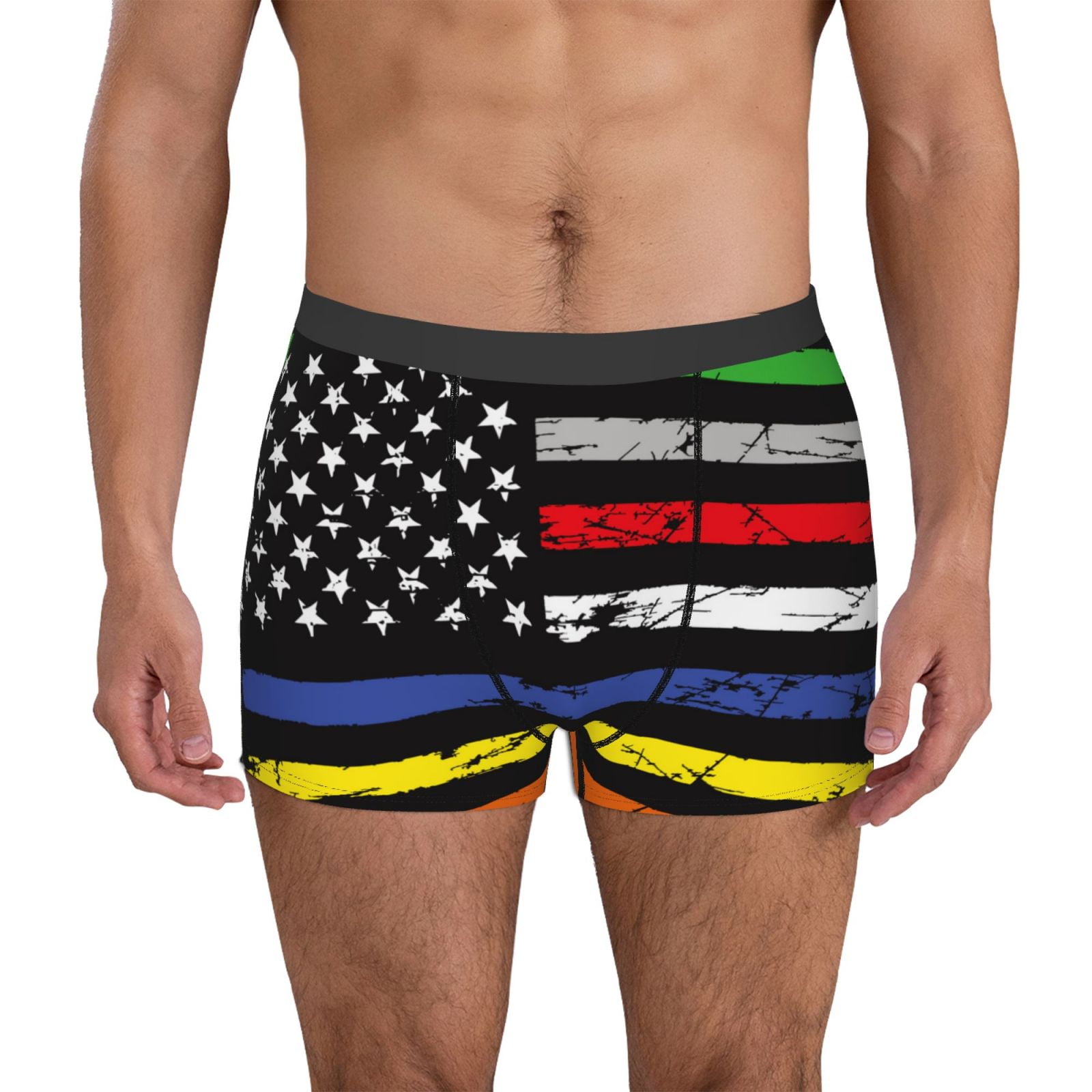 Kdxio American Flag Men's Boxer Briefs,Soft and Breathable Cotton ...