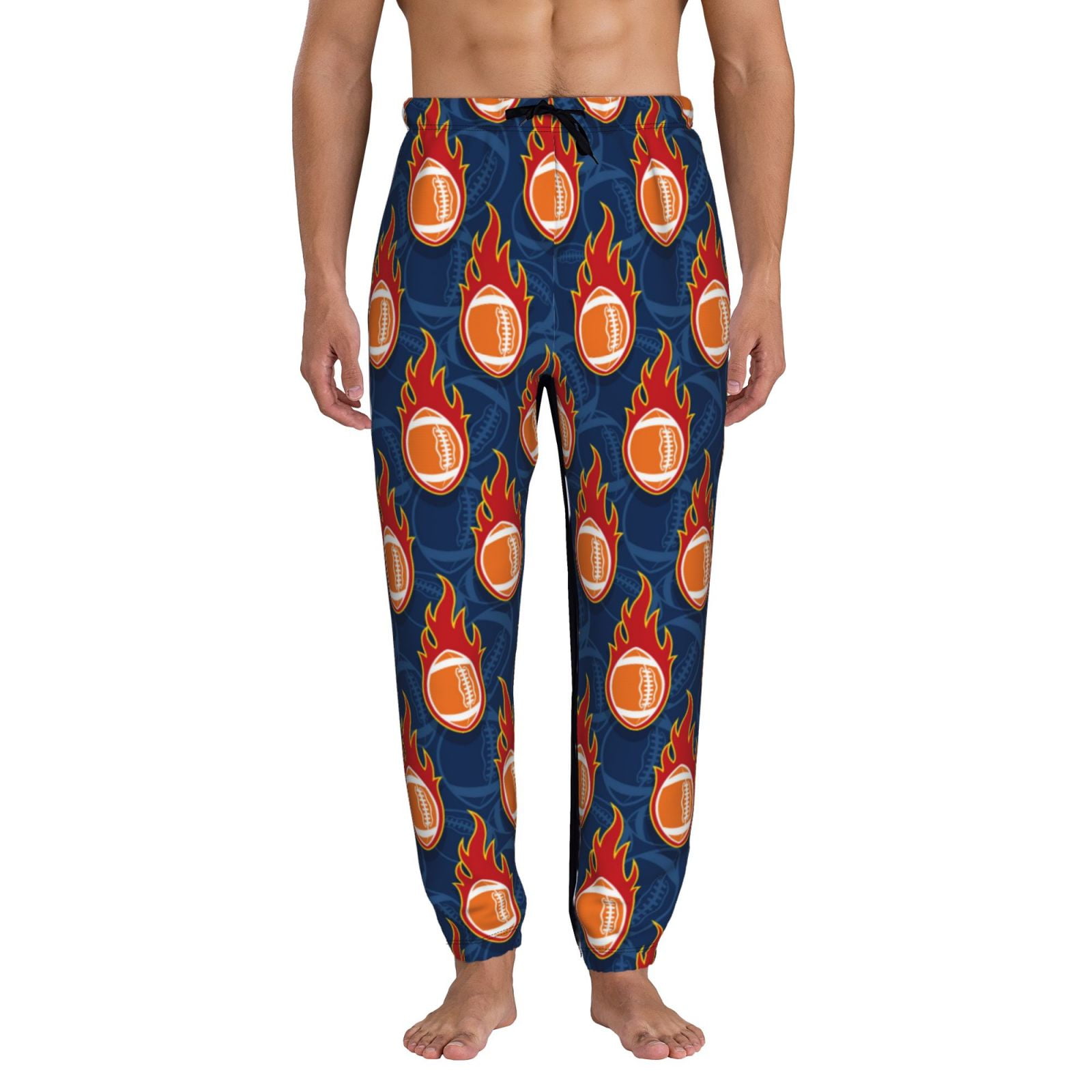 Kdxio American Football and Fire Flames Pattern Joggers,Sweatpants for ...