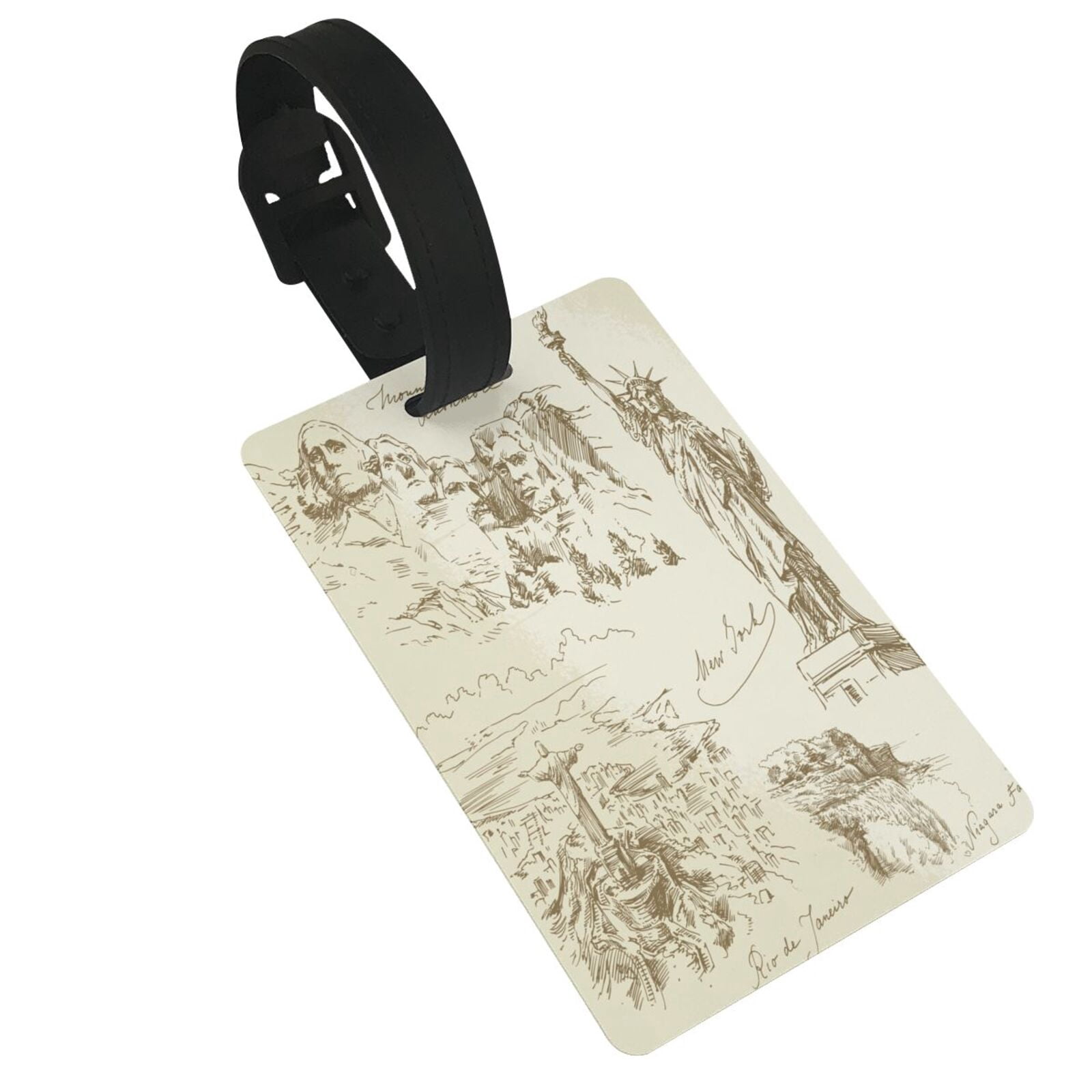 Kdxio American Monuments Luggage Tags Privacy Cover ID Label Suitcase ...
