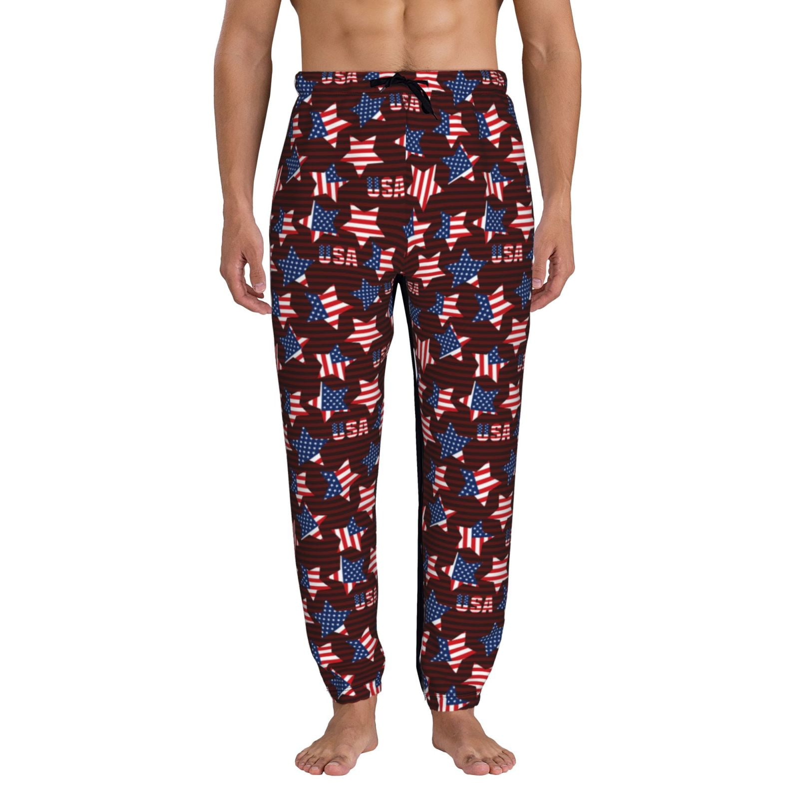 Kdxio American Stars1 Pattern Joggers,Sweatpants for Men with Pockets ...