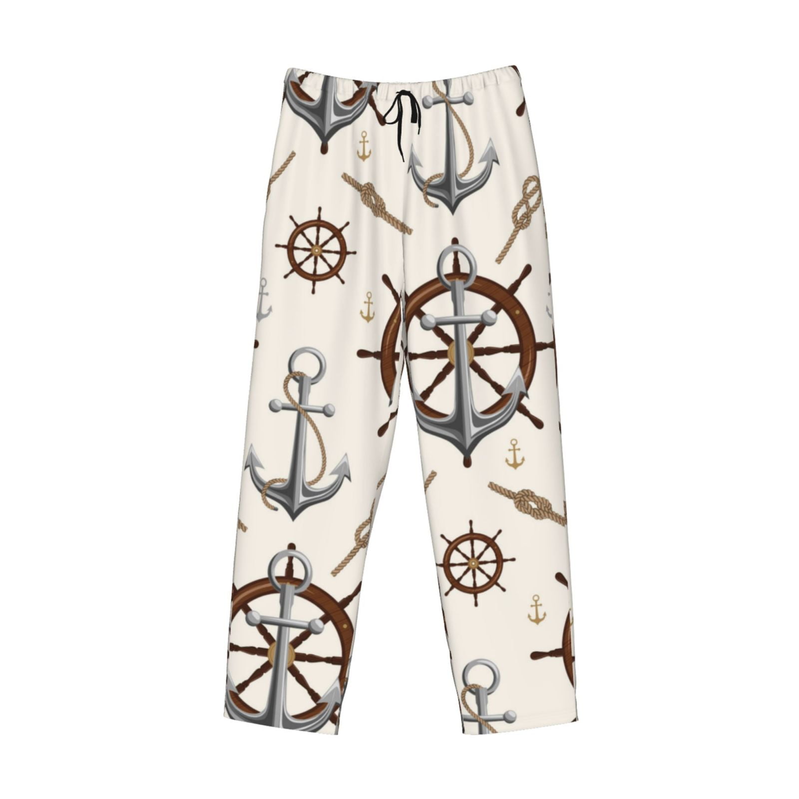 Kdxio Anchor with Rope Print Men's Sleep Pajama Pant Lounge Pants with ...