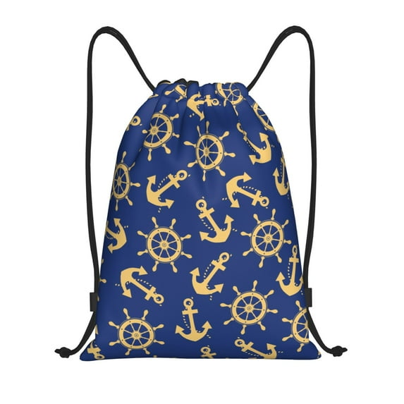 Kdxio Anchors and Nautical Print Drawstring Backpack Bag,Waterproof ...