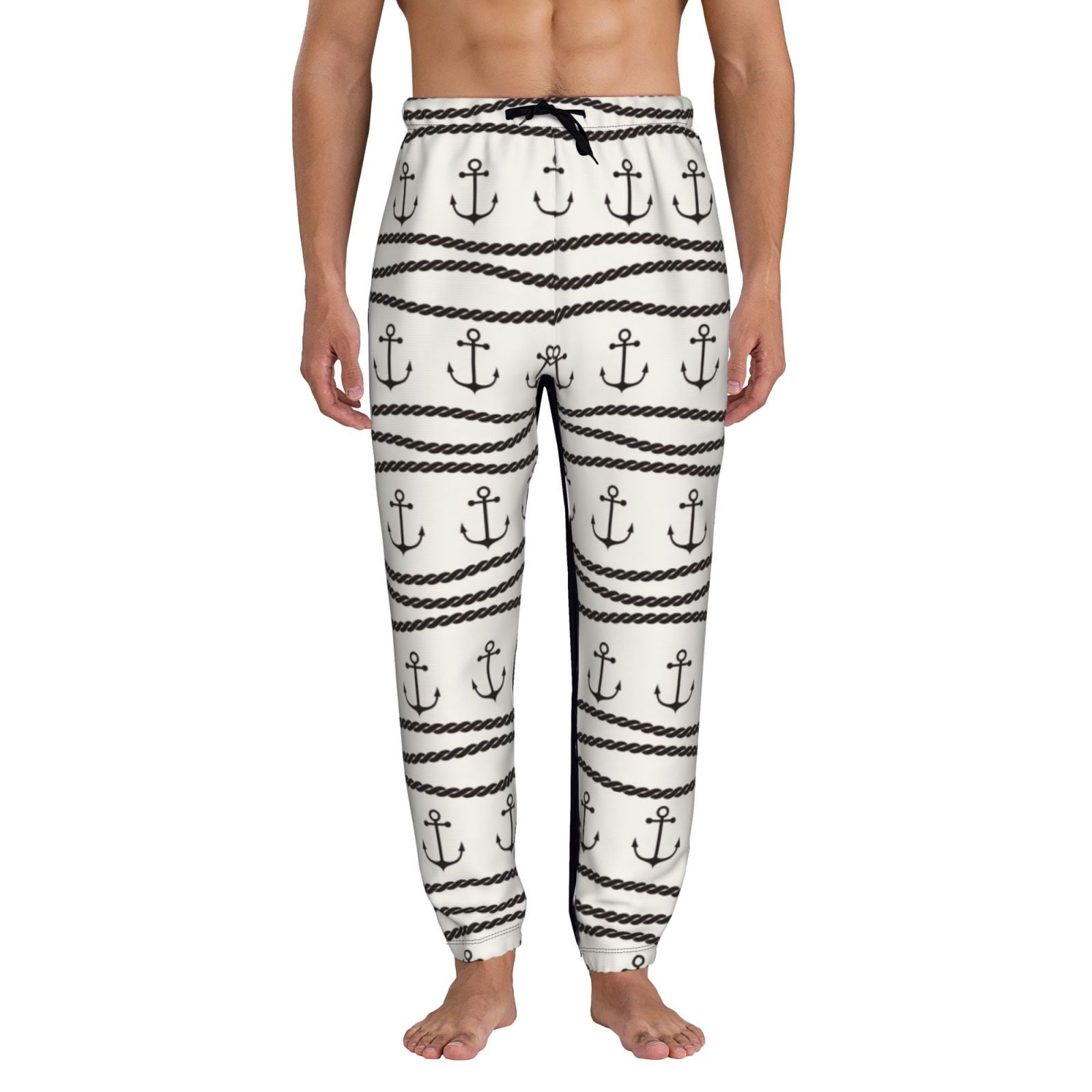 Kdxio Anchors and Ropes Pattern Joggers,Sweatpants for Men with Pockets ...