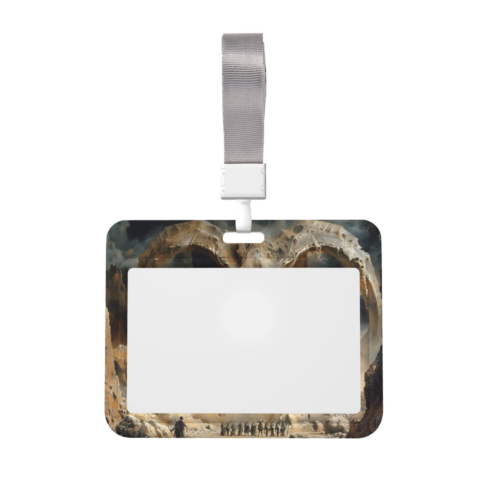 Kdxio Ancient Skull Cave Landscape Card Badge Holder Work Badge Sleeve ...