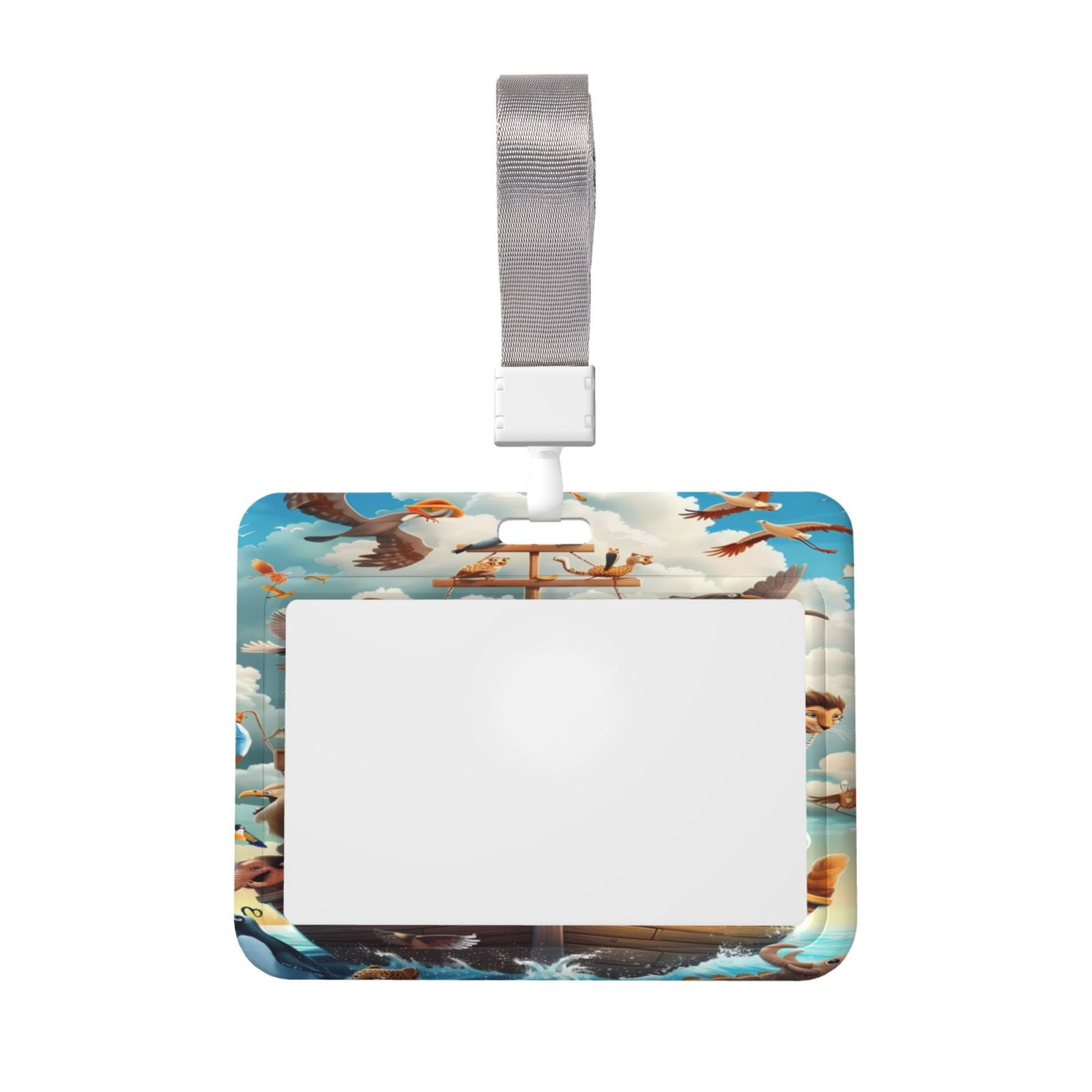 Kdxio Animal Filled Noahs Ark Card Badge Holder Work Badge Sleeve for ...