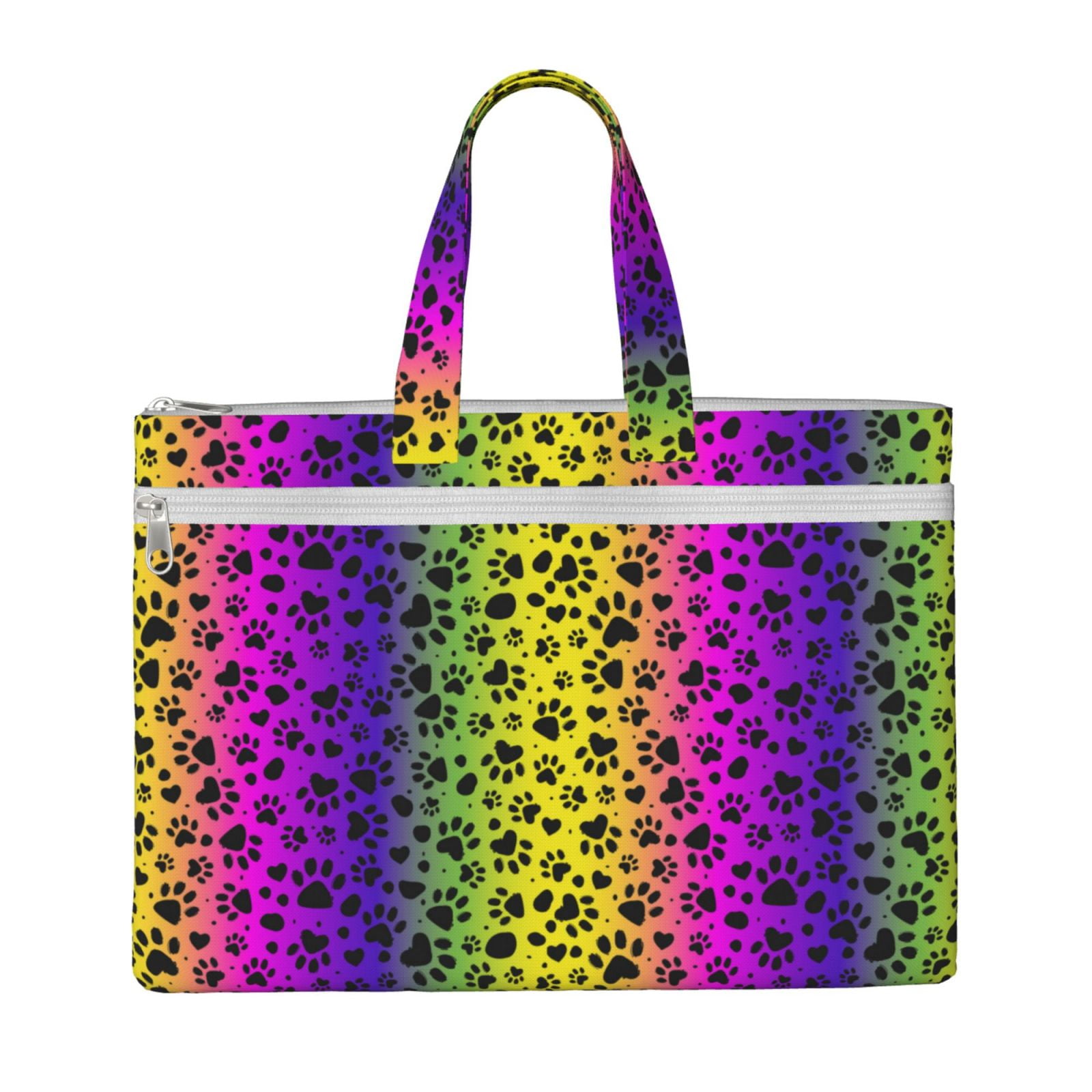 Kdxio Animal Paw Rainbow File Tote Document Bag Business Briefcase Bag ...