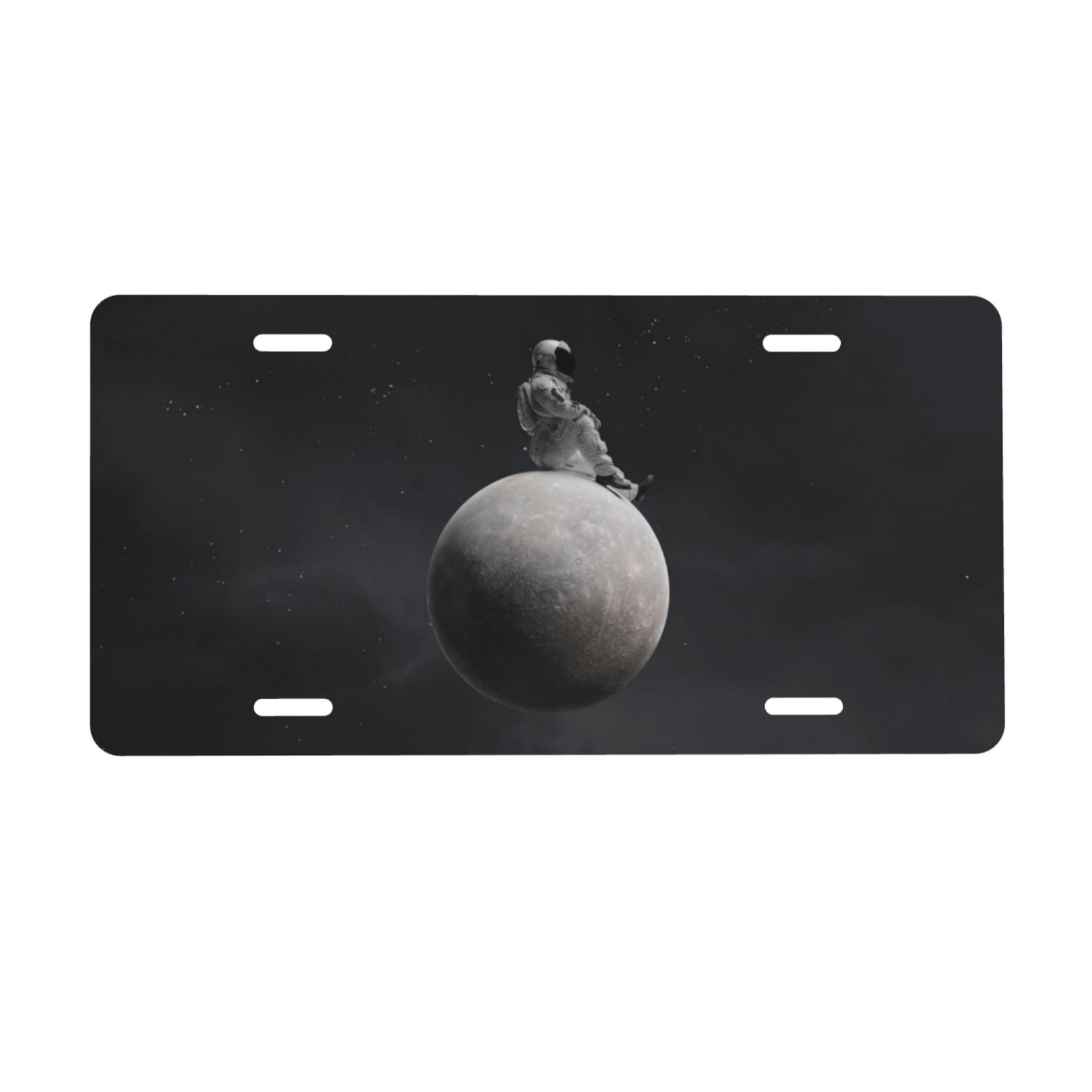 Kdxio Astronaut Sitting On Mercury Planet License Plate Car Front ...