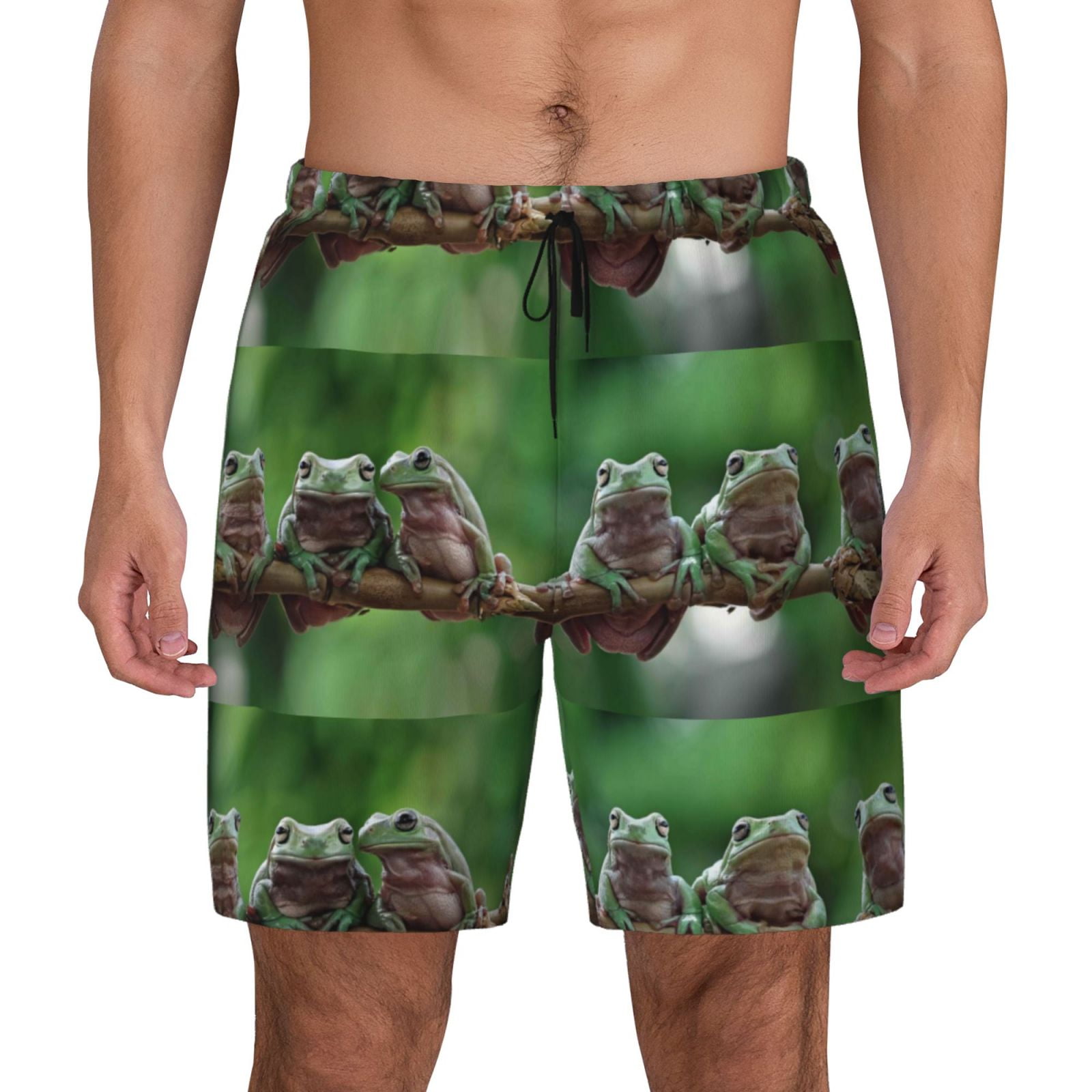 Kdxio Australian White Tree Frog Print Men'S Swim Trunks With ...
