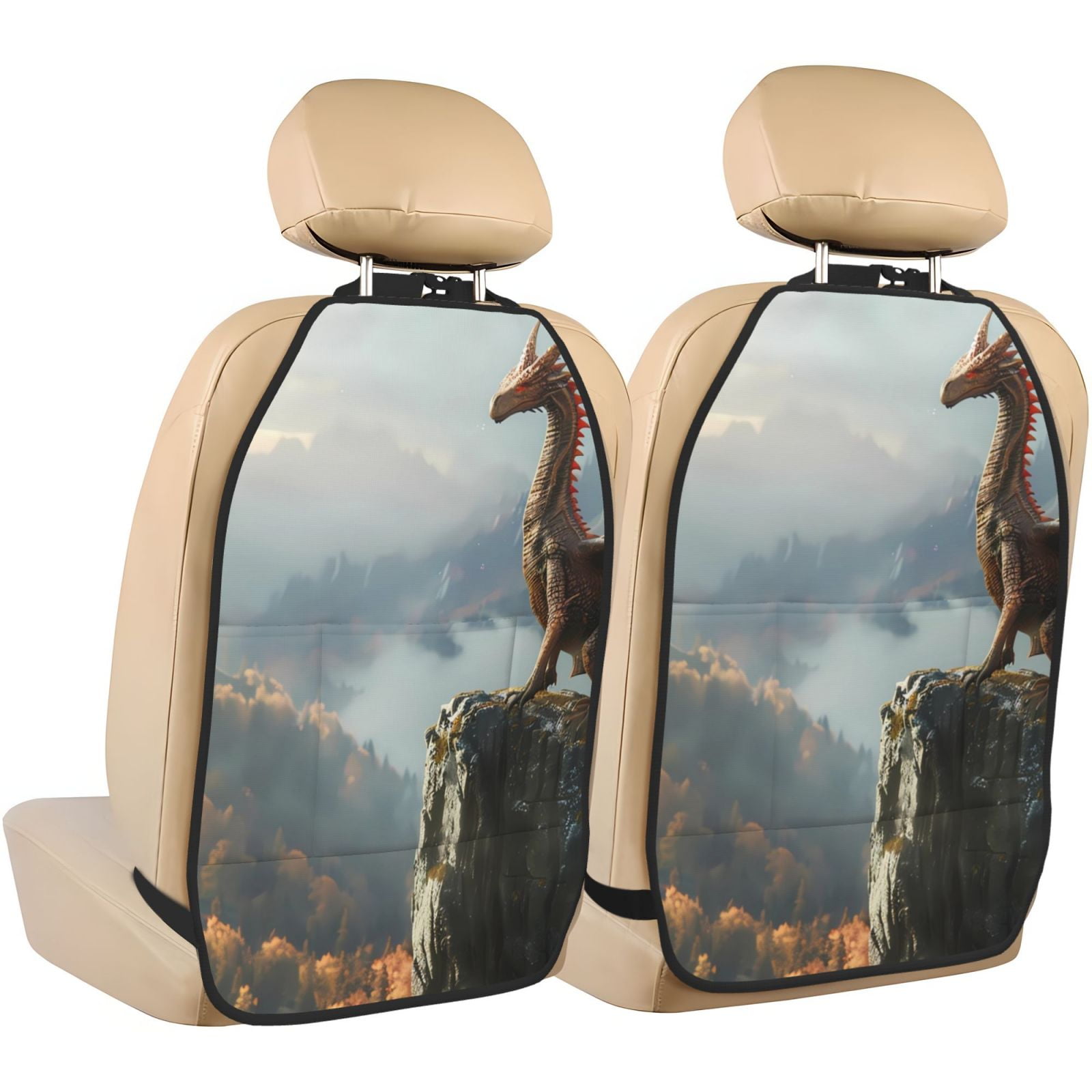 Kdxio Autumn Dragon Mountain View Print 2 Pack Car Kick Mat Seat Cover ...